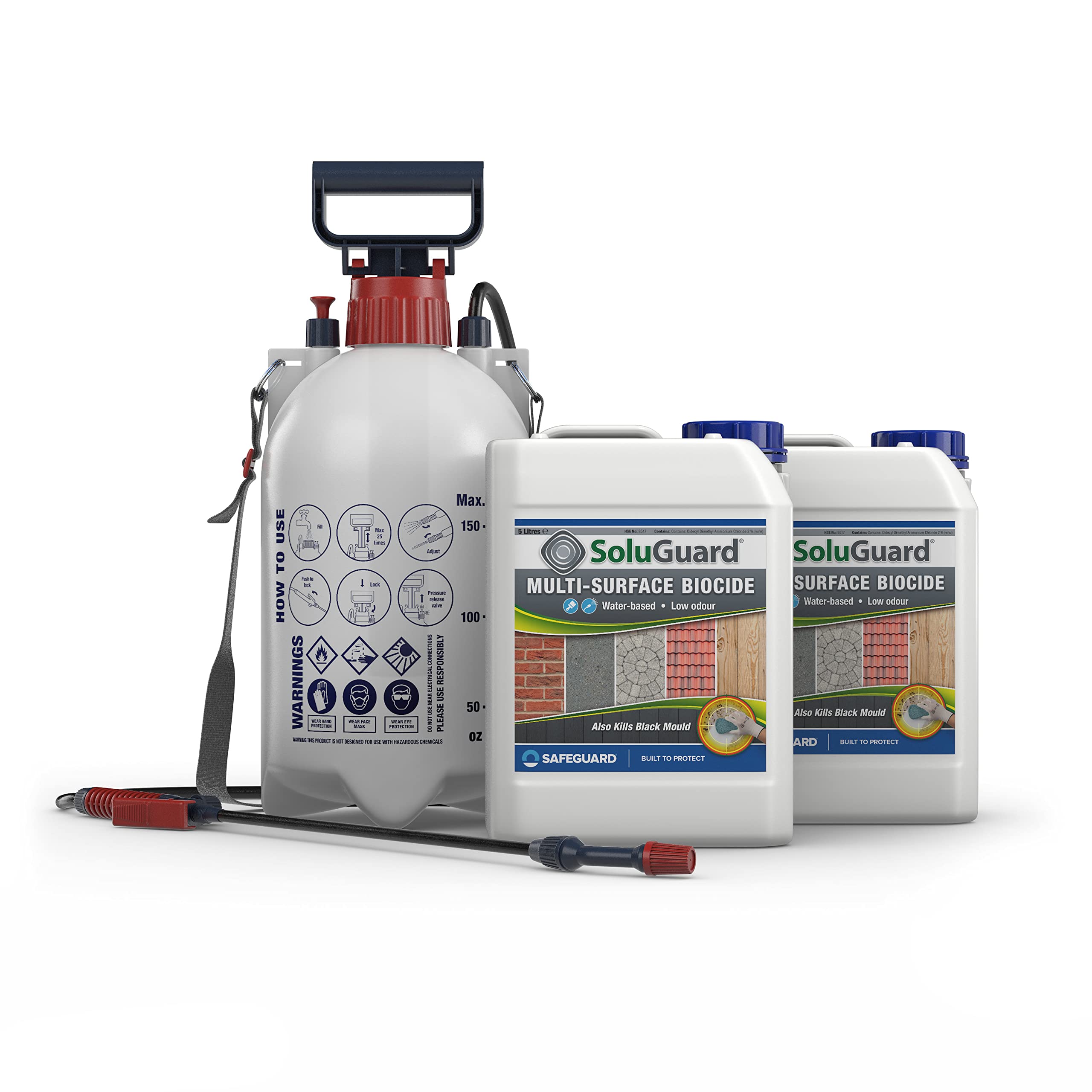 Buy Soluguard Multi Surface Biocide (2 x 5L & Sprayer) Pump Action ...