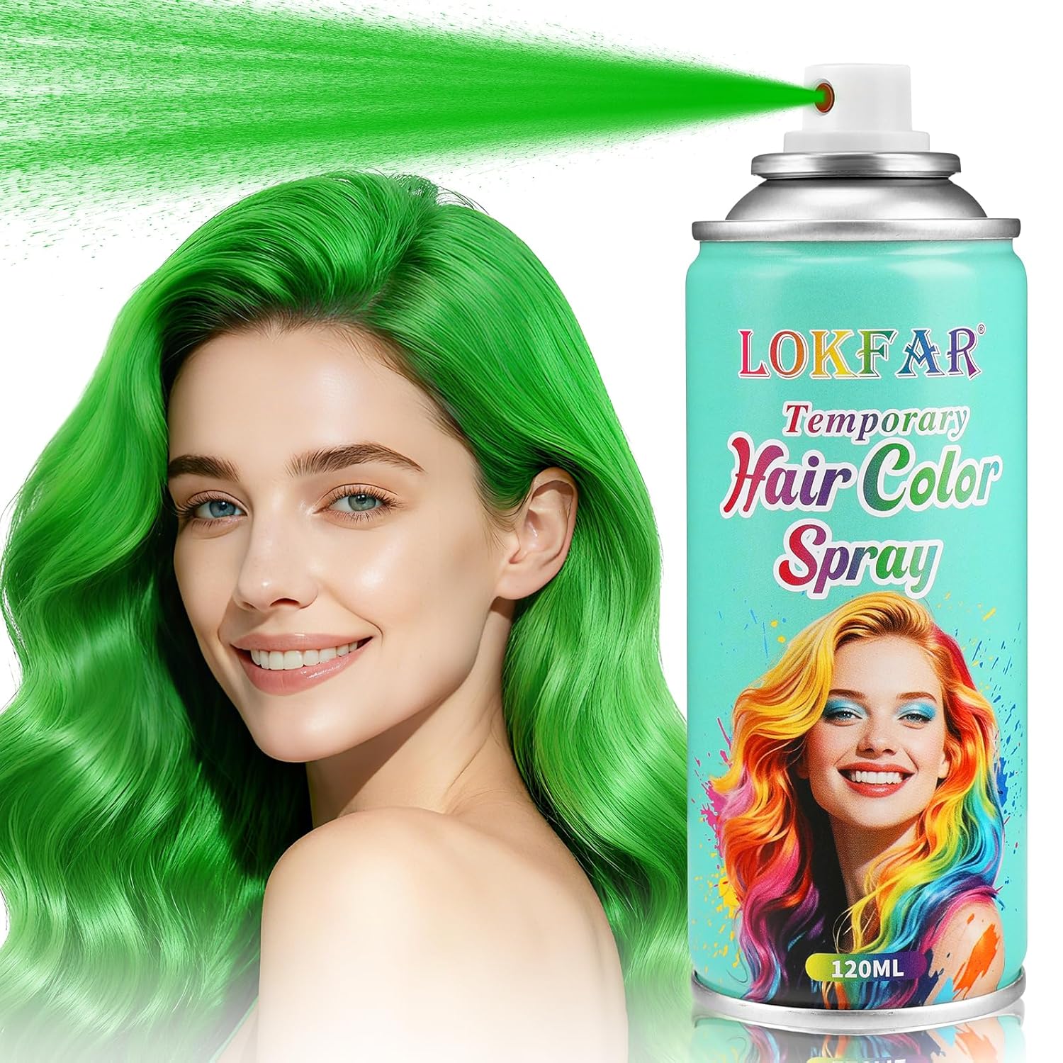 Amazon.com : Green Hair Spray Temporary Hair Color Spray for Women Men ...