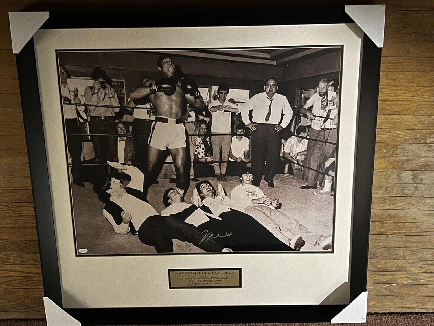 Muhammad Ali Authentic Signed 24 X 30 Photo Over The Beatles w/Full JSA ...
