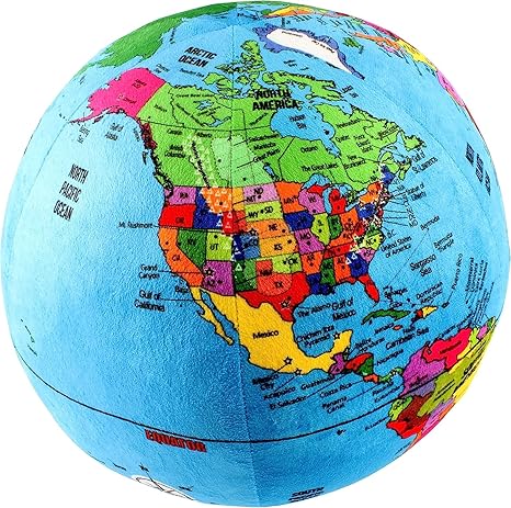Amazon.com: Attatoy Earth Plush Stuffed Toy, 13-Inch Educational World ...