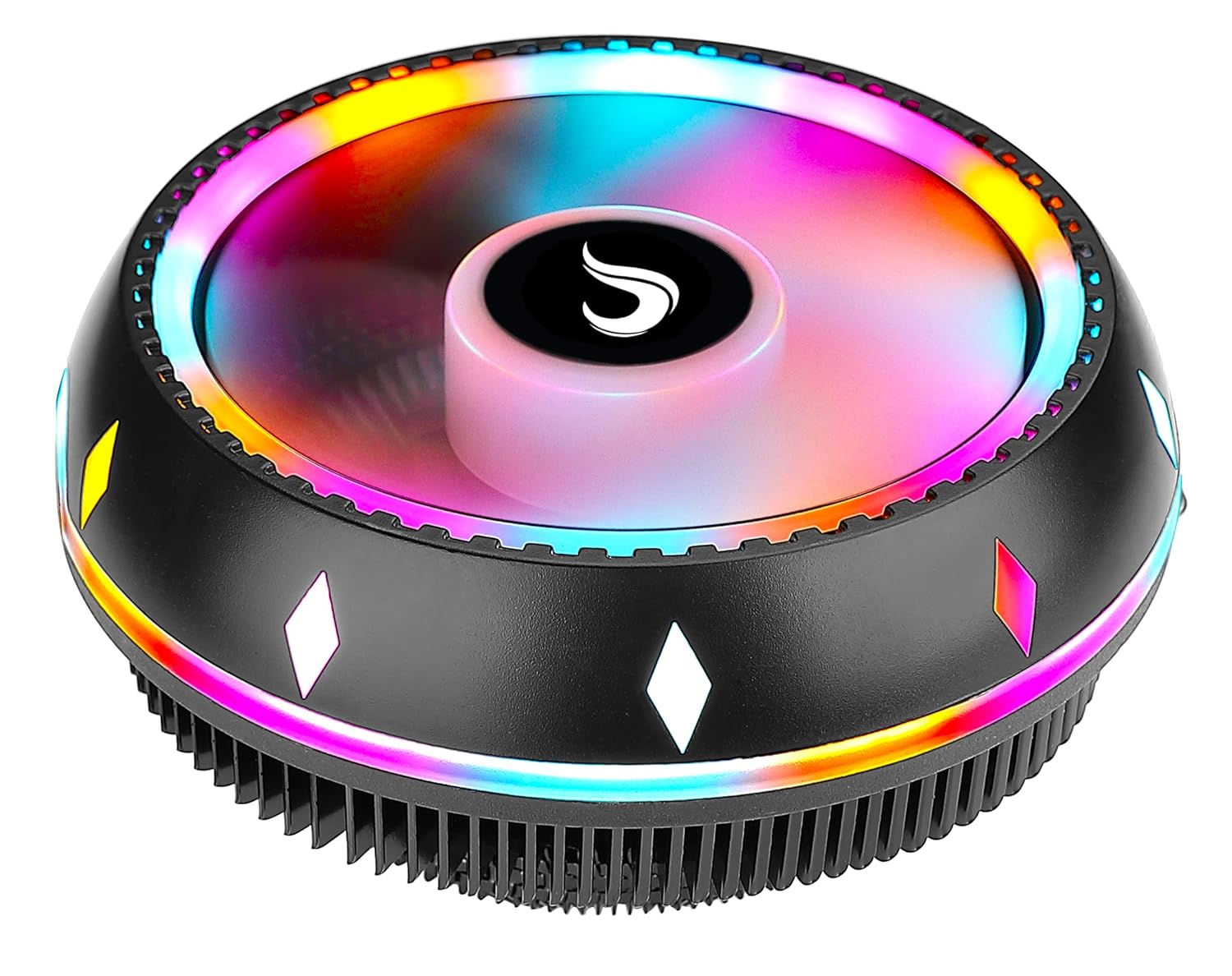 Computer Case Cooling - Air Cooler G200 Rainbow LED - Rise Mode - Compatible with Socket Intel ...