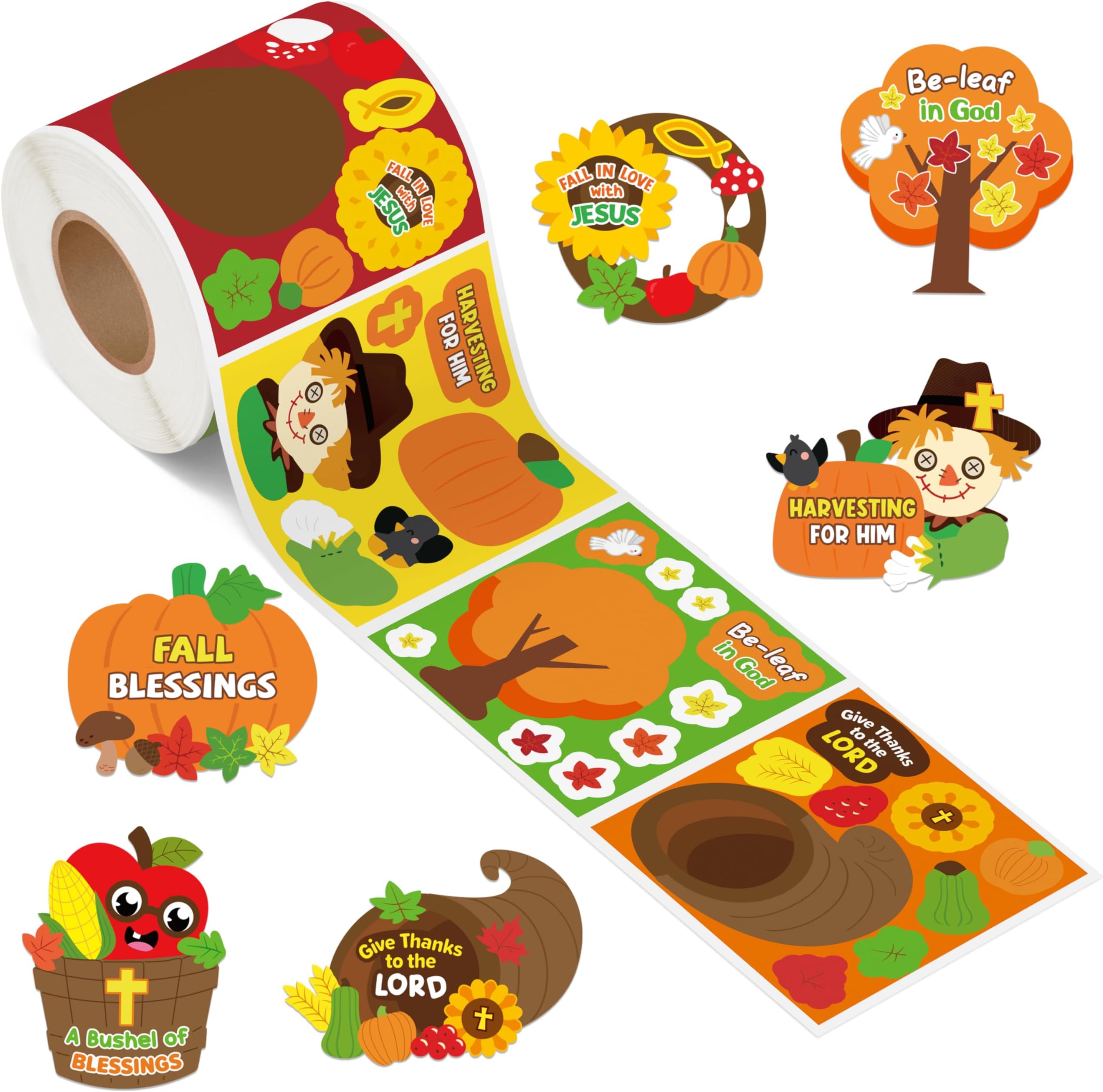 Amazon.com: Fun Express - Faith Fall Market Roll Sticker for Fall ...