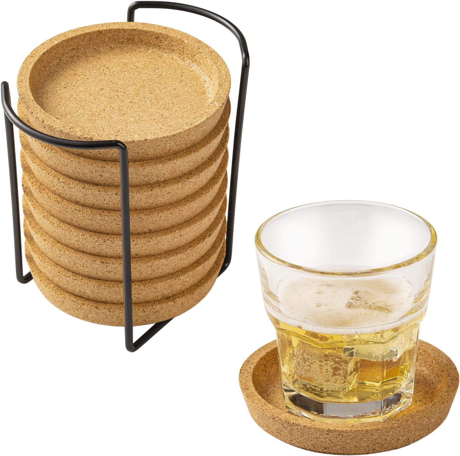 Ikea 365+ Cork Coasters with Deep Groove Insert 4 (10cm), Protect ...
