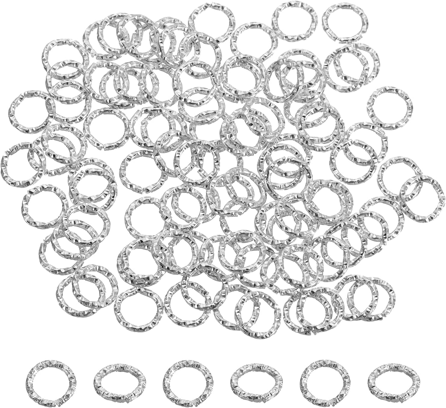 Amazon.com: uxcell 100Pcs Open Jump Rings, 8mm Twisted O-Ring ...