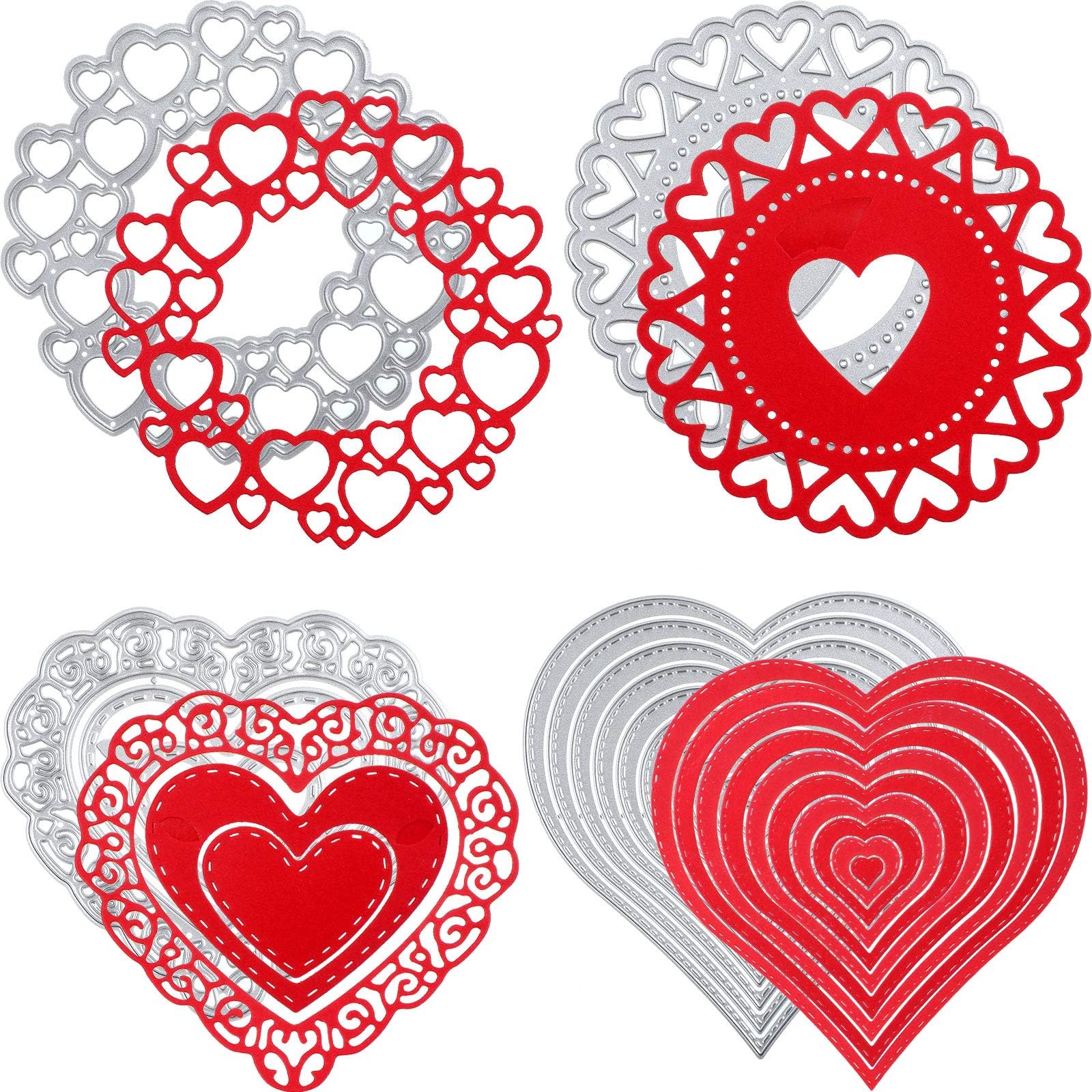 Amazon.com: Love Heart Frame Metal Die Cuts,Hollow Heart Wedding ...