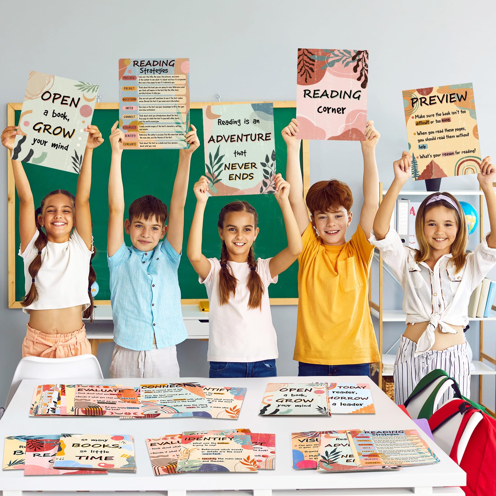 Snapklik.com : 15 Pcs Reading Posters Reading Strategies Posters ...