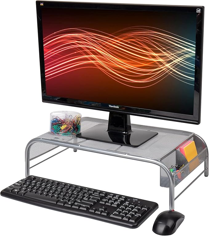 Amazon.com: Mind Reader Monitor Stand, Laptop Riser with 2 Storage ...