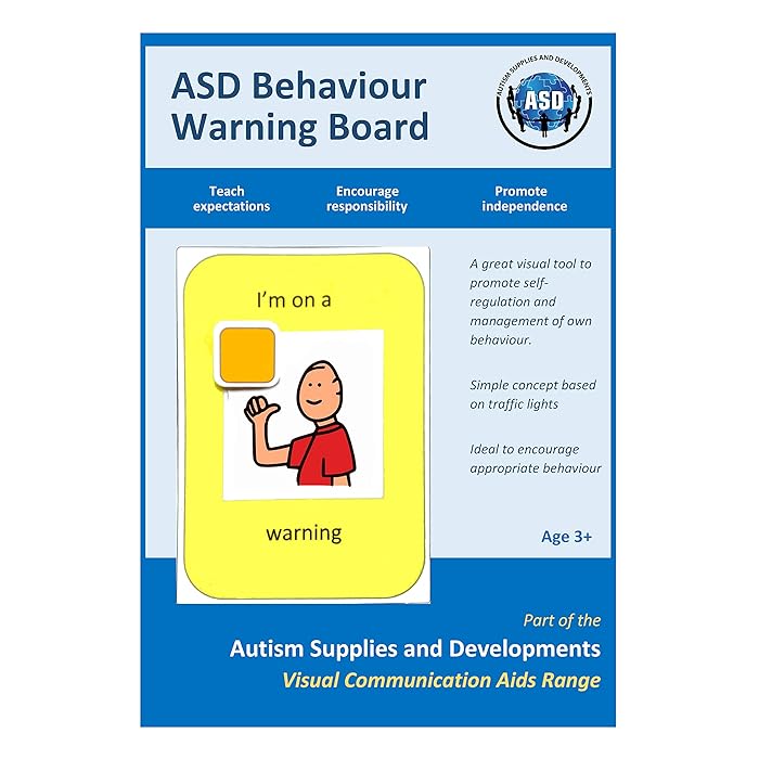 Buy Autism Supplies And Developments A4 Plastic Visual ASD Traffic ...