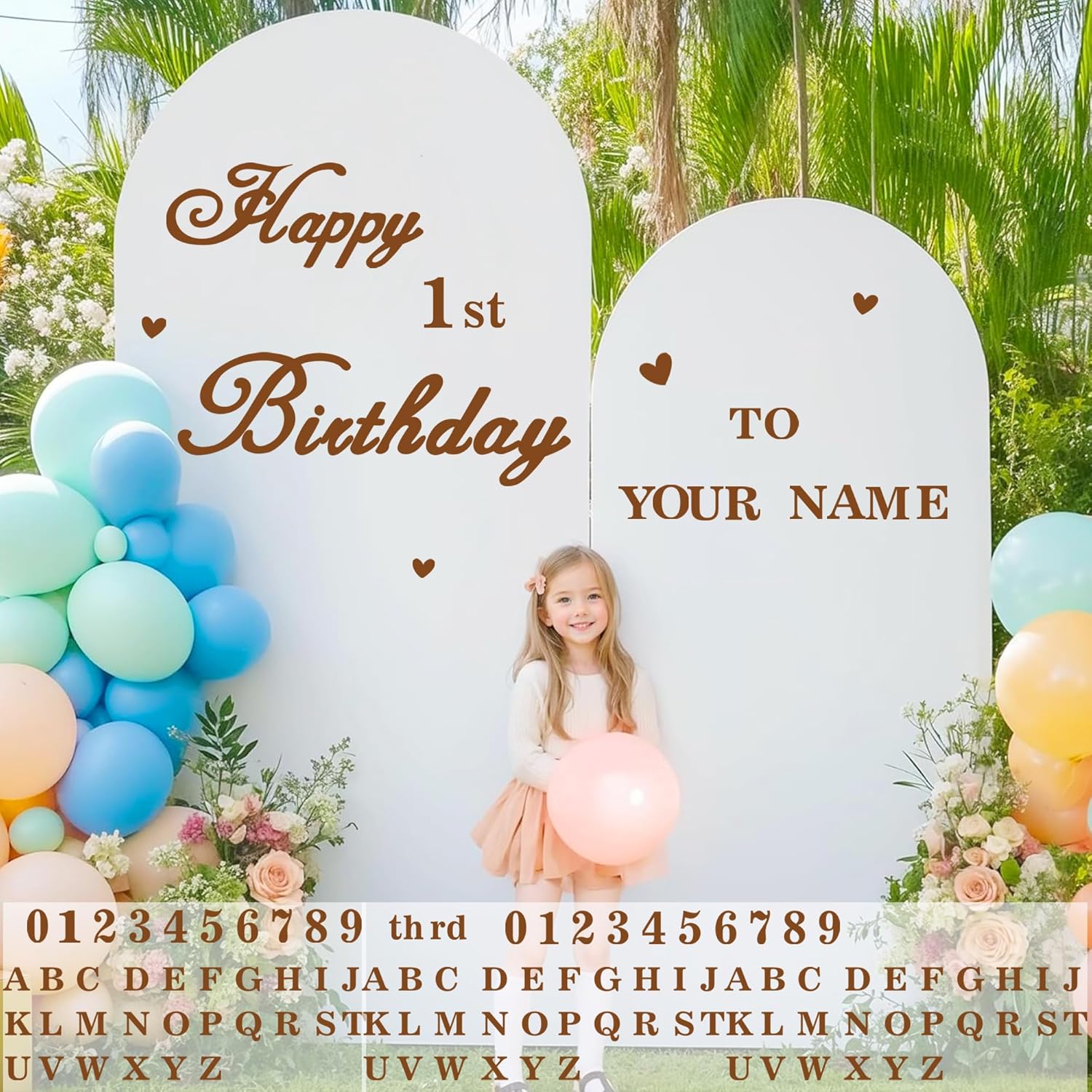 Amazon.com: Custom Name Happy Birthday Sign Decal for Backdrop Birthday ...