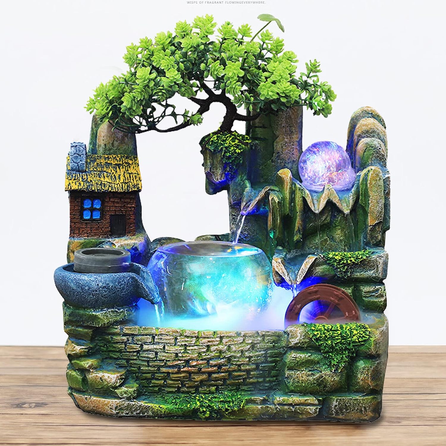 Amazon.com: Goudergo Tabletop Waterfall Fountain,Indoor Water Fountains ...