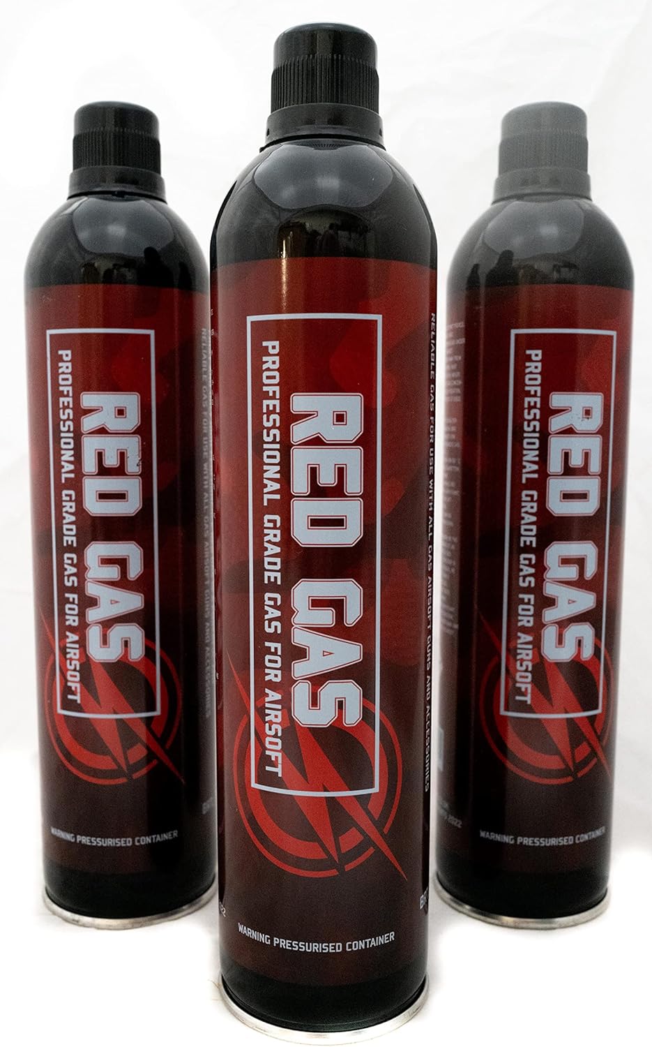 First and Only Airsoft Professional Red Gas Triple Can Gas Deal (3x Can ...