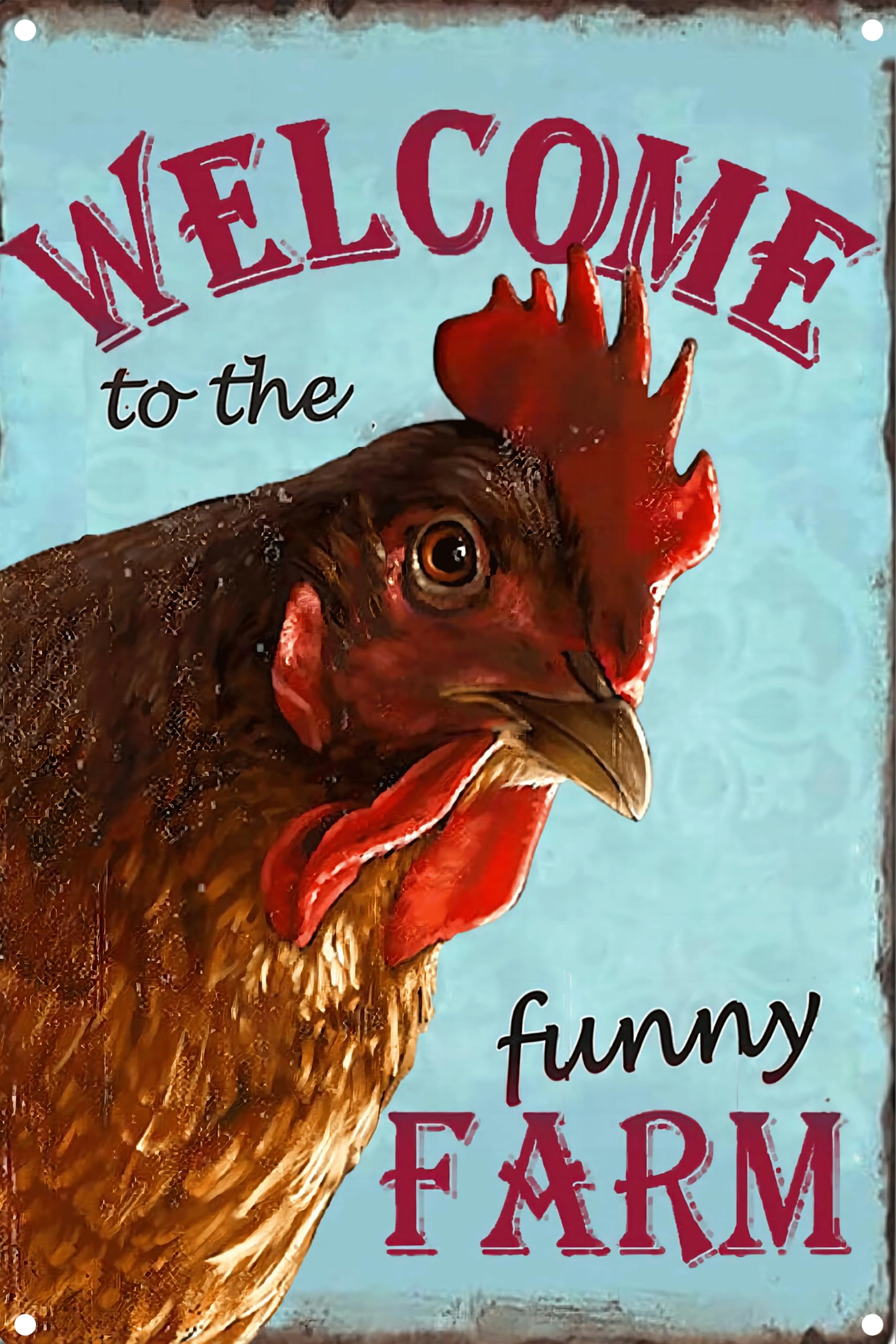 Farm And Chicken Tin Signs