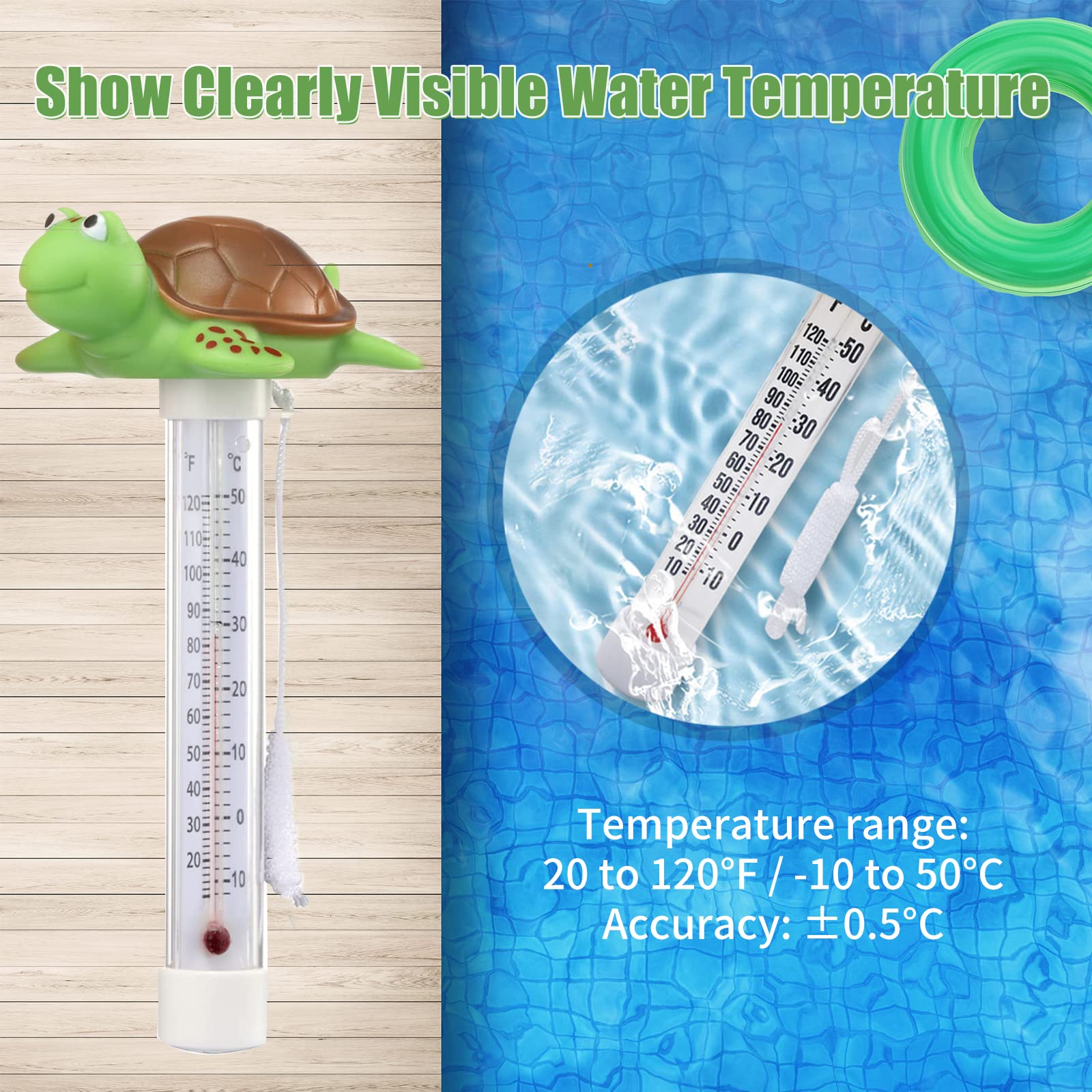 Snapklik.com : Floating Pool Thermometer Easy Read - Large Size Turtle ...