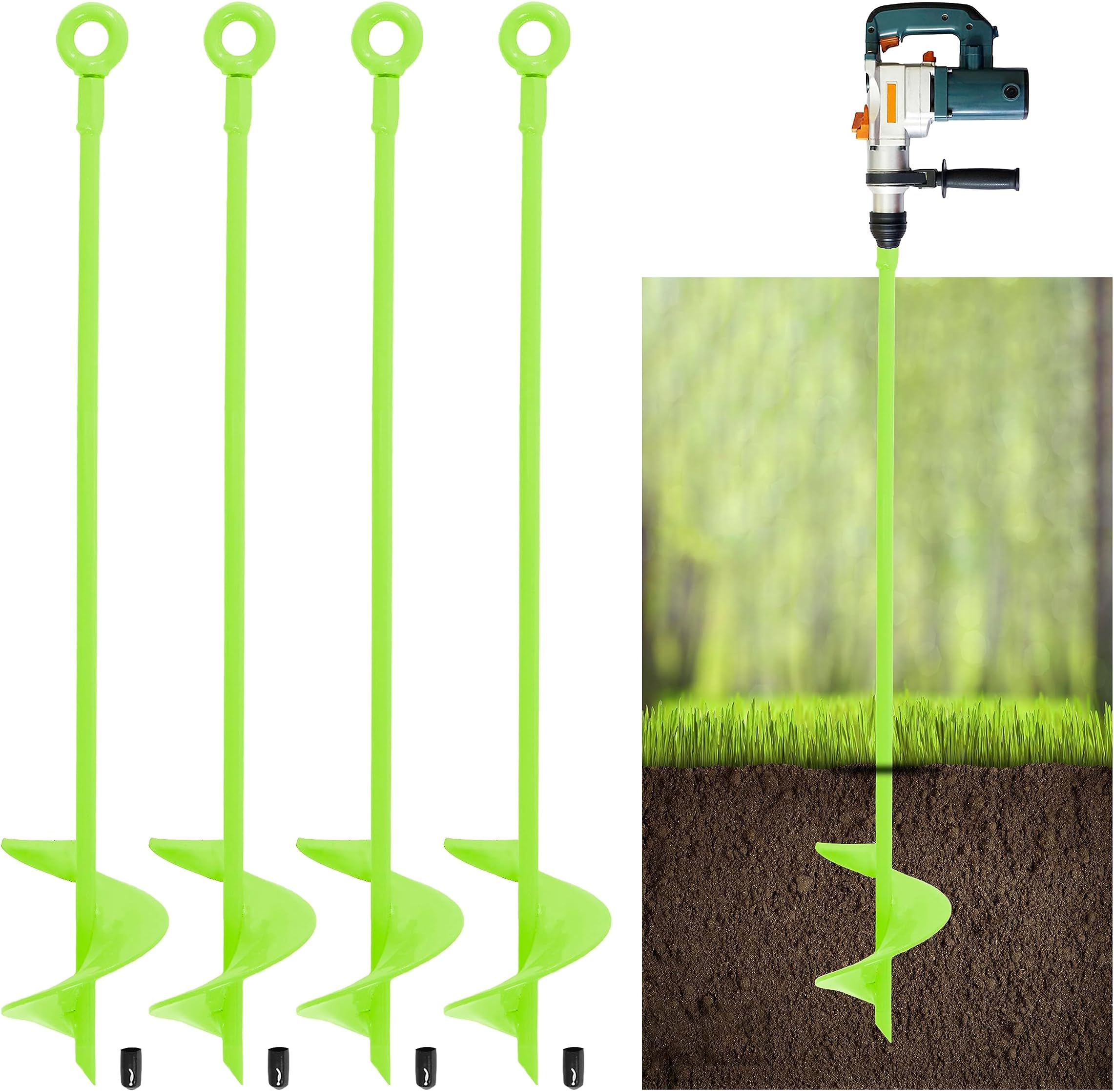 Amazon.com : Yaocom 6 Pcs 40 Inch Extra Long Ground Anchor 4" Wide ...