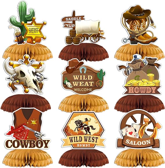 Amazon.com: 9 PCS Wild Western Party Decorations, KSKSPE Western ...