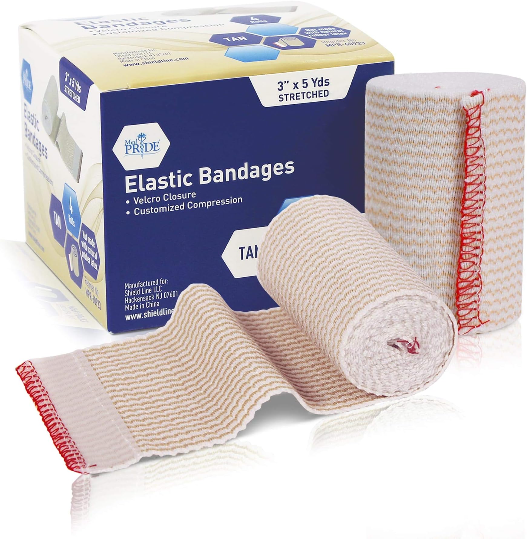 Amazon.com: 24 Pack Elastic Bandage Wrap (6x2”, 6x3", 6x4", 6x6 ...