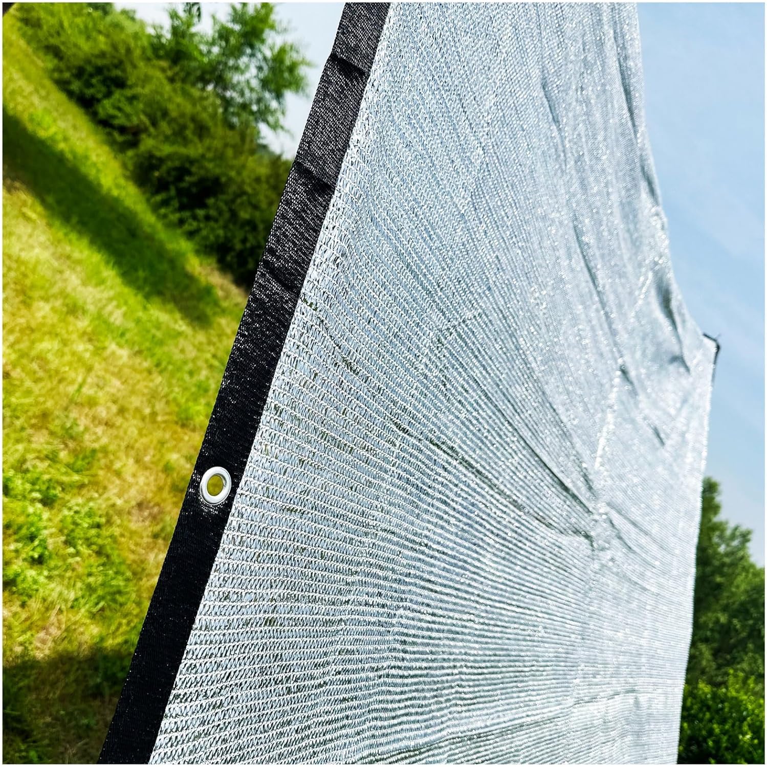 Amazon.com : 85% Reflective Aluminet Shade Cloth Mesh with Grommets ...