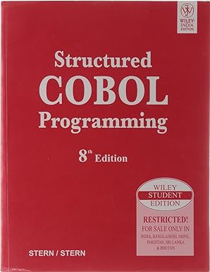 Structured Cobol Programming, 8ed : Stern / Stern: Amazon.in: Books