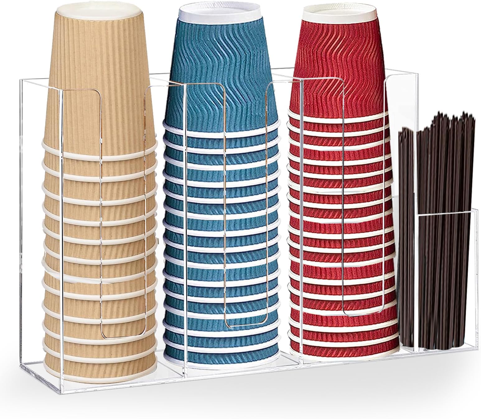 Amazon.com - Suwimut Acrylic Coffee Cup and Lid Storage Organizer ...