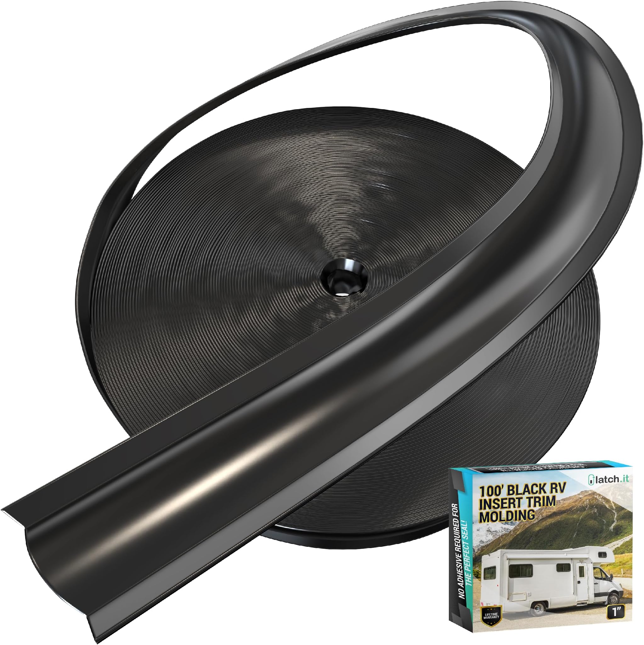 Amazon.com: 1" RV Vinyl Trim Molding Insert Black,for RV Camper Travel ...