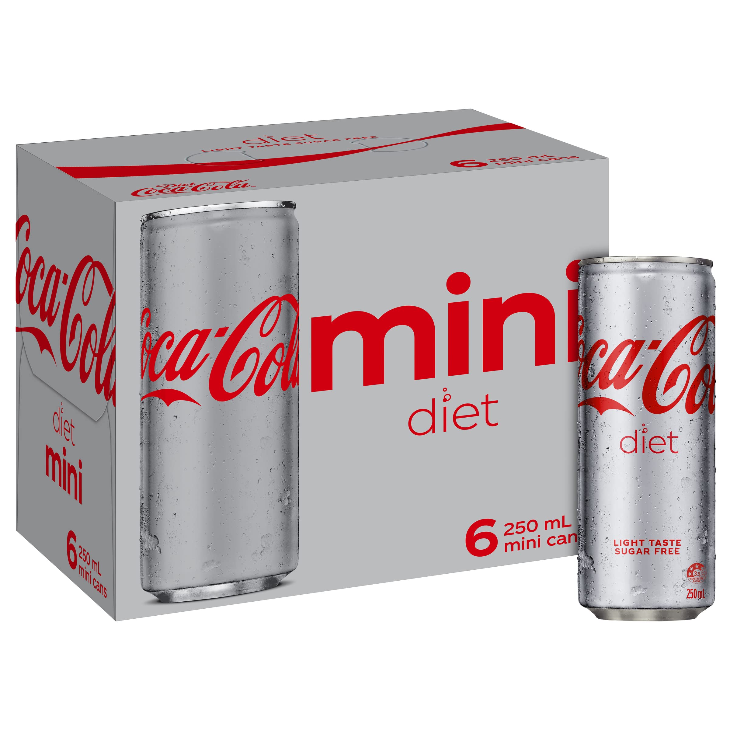 Coca-Cola Diet Soft Drink Mini Can Multipack 6 x 250 ml : Amazon.com.au ...