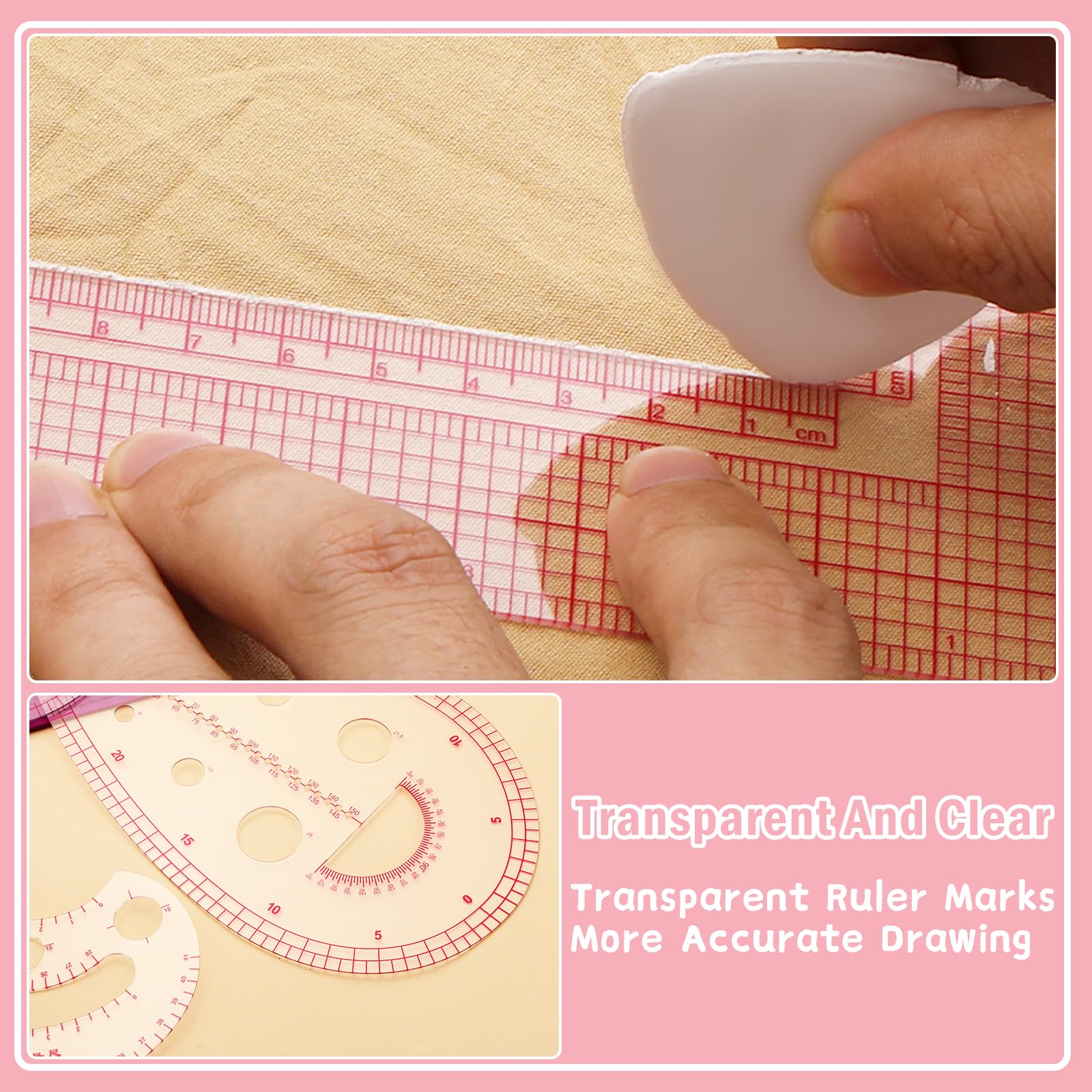 Snapklik.com : Sewing Curve Ruler Set,7 PCS French Curve Ruler For ...