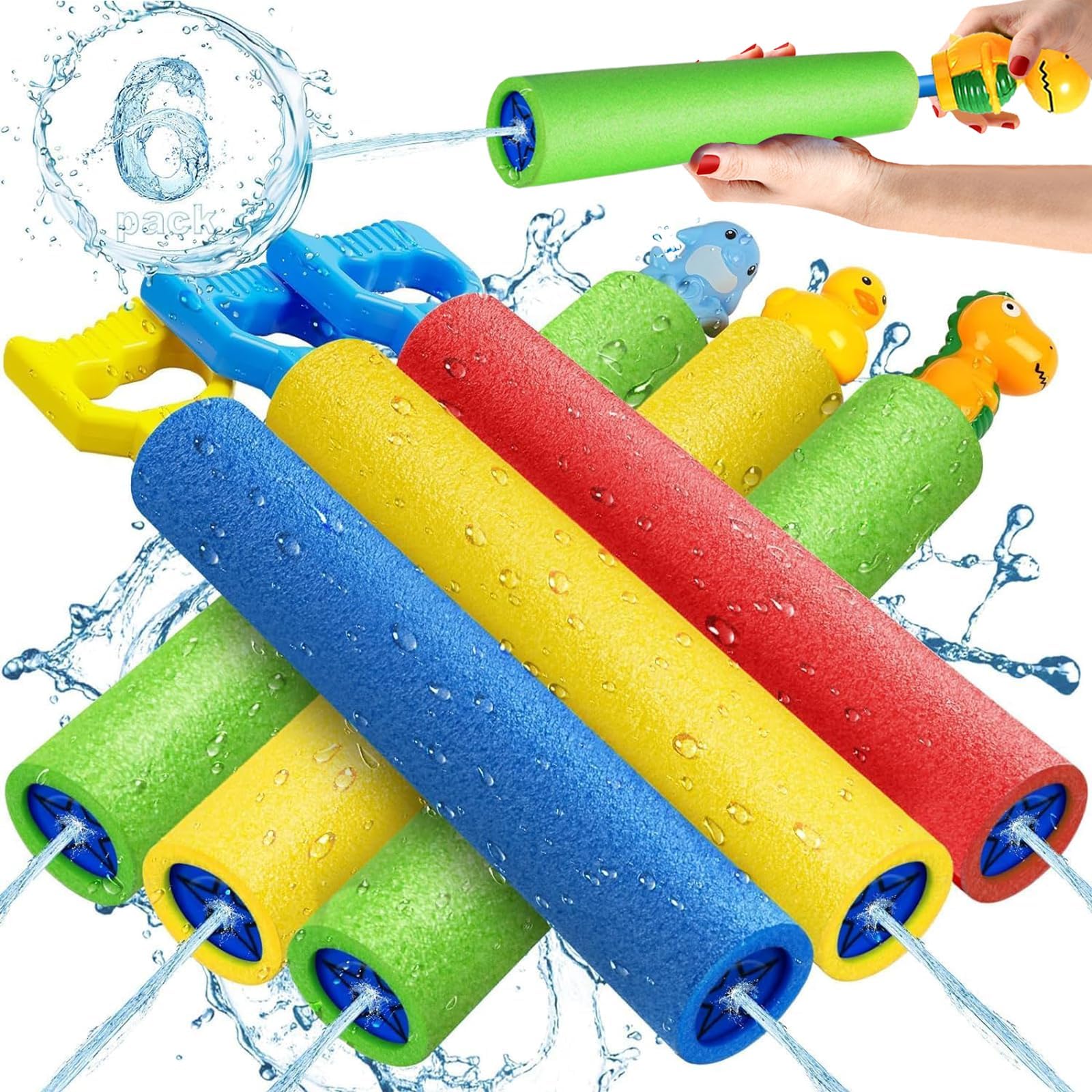Baytion Water Guns, 4 Pack Geometric Water Guns with Large Capacity for ...