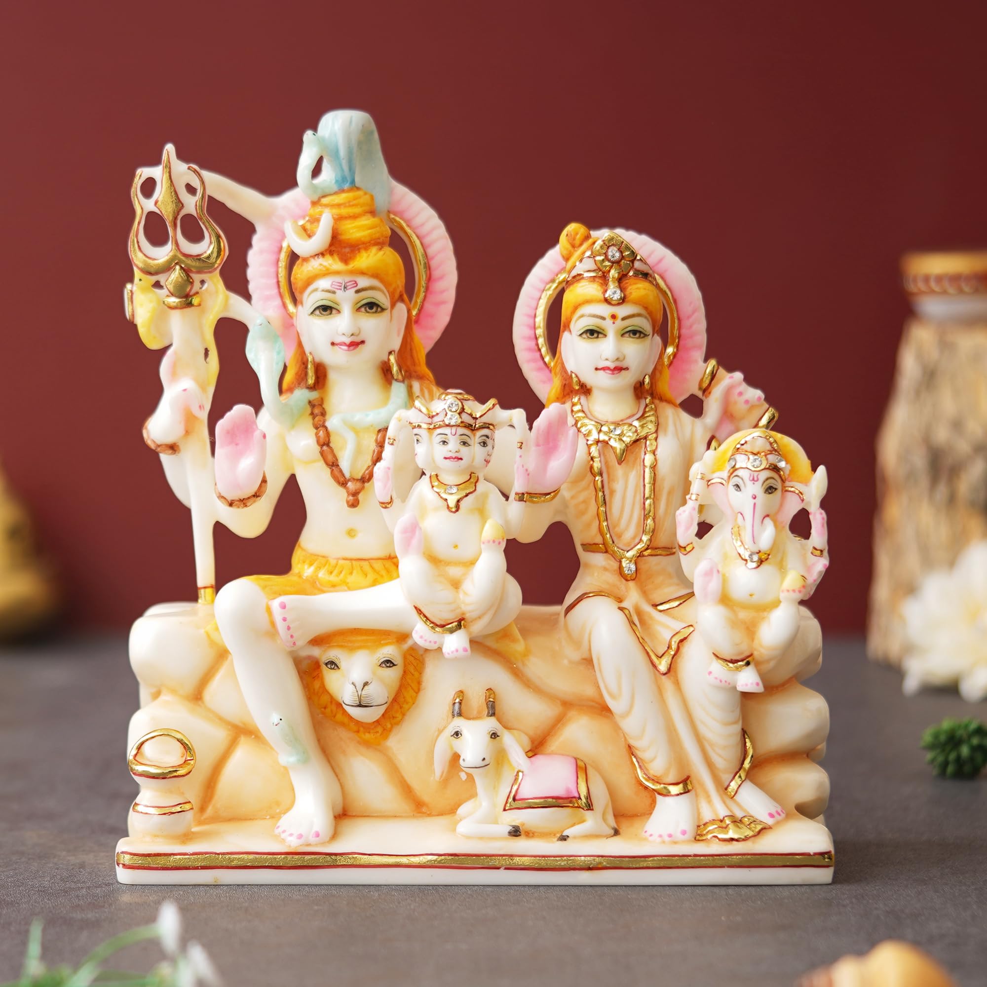 Dieu Shiva Famille Artisanal Shiv Shiva Parivar Famille Dieu Hindou