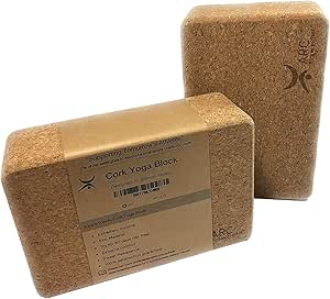 Amazon.com : 2 pack Cork Yoga Block Yoga Brick, Eco-friendly Natural ...