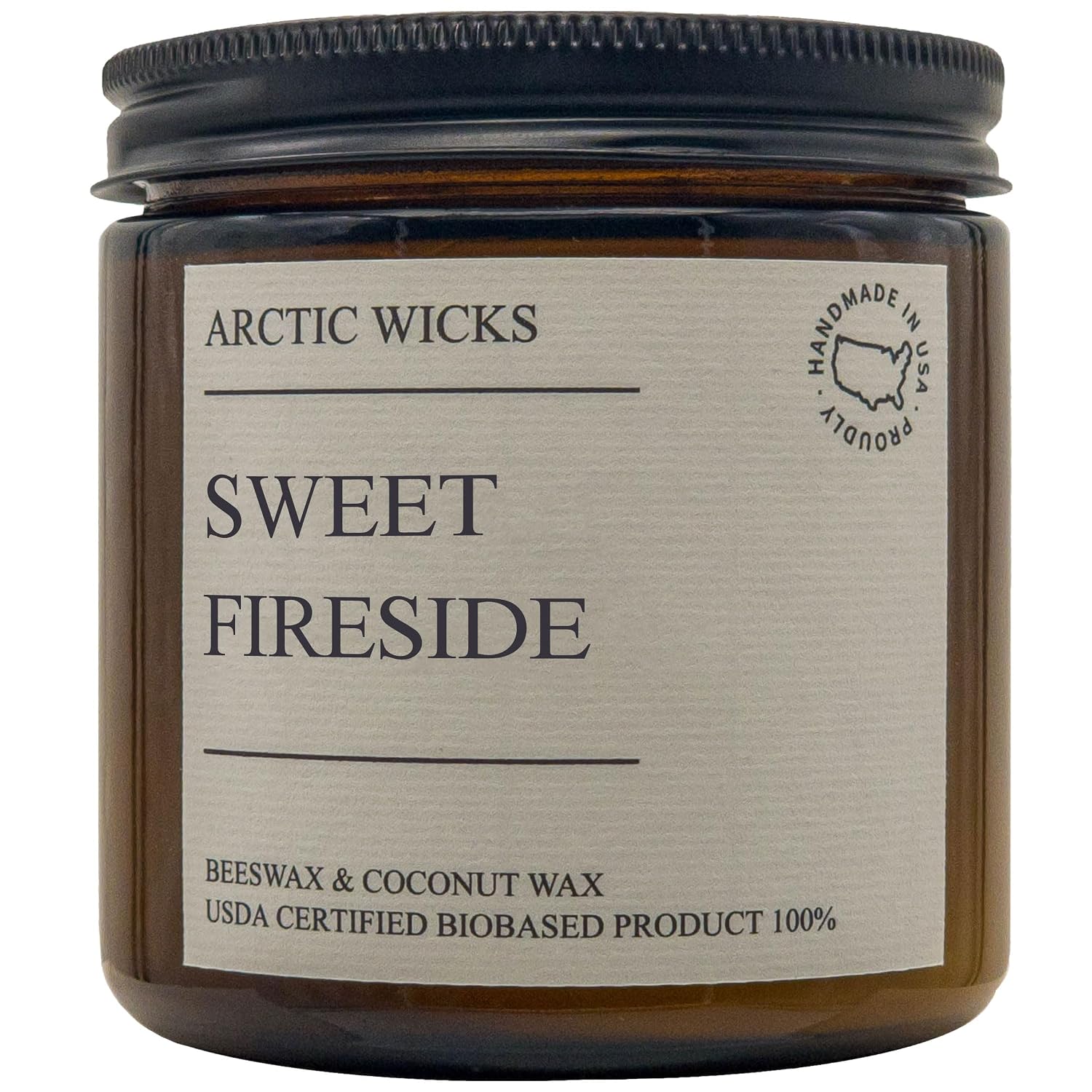 Amazon.com: Sweet Fireside | 16oz Amber Double Wick Handcrafted Candles ...