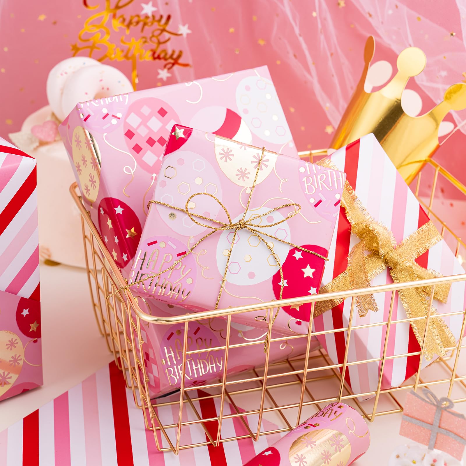 Snapklik.com : WRAPAHOLIC Birthday Reversible Wrapping Paper - Mini ...