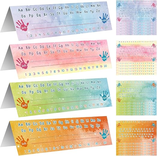 Amazon.com: Chuangdi 60 Pcs Watercolor Name Plates Colorful Tented ...