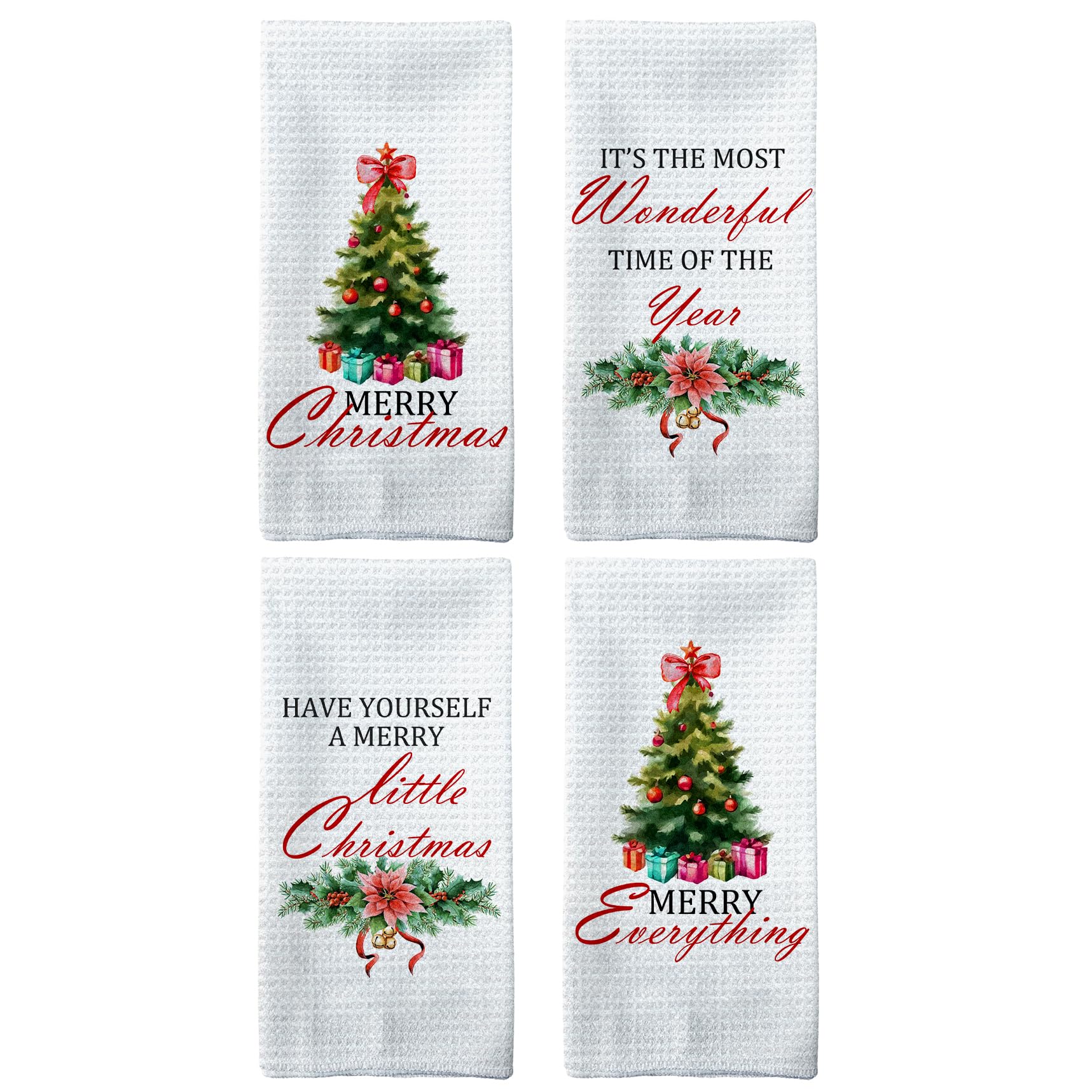Amazon.com: Tzhim Christmas Kitchen Towels, Have Yourself a Merry ...