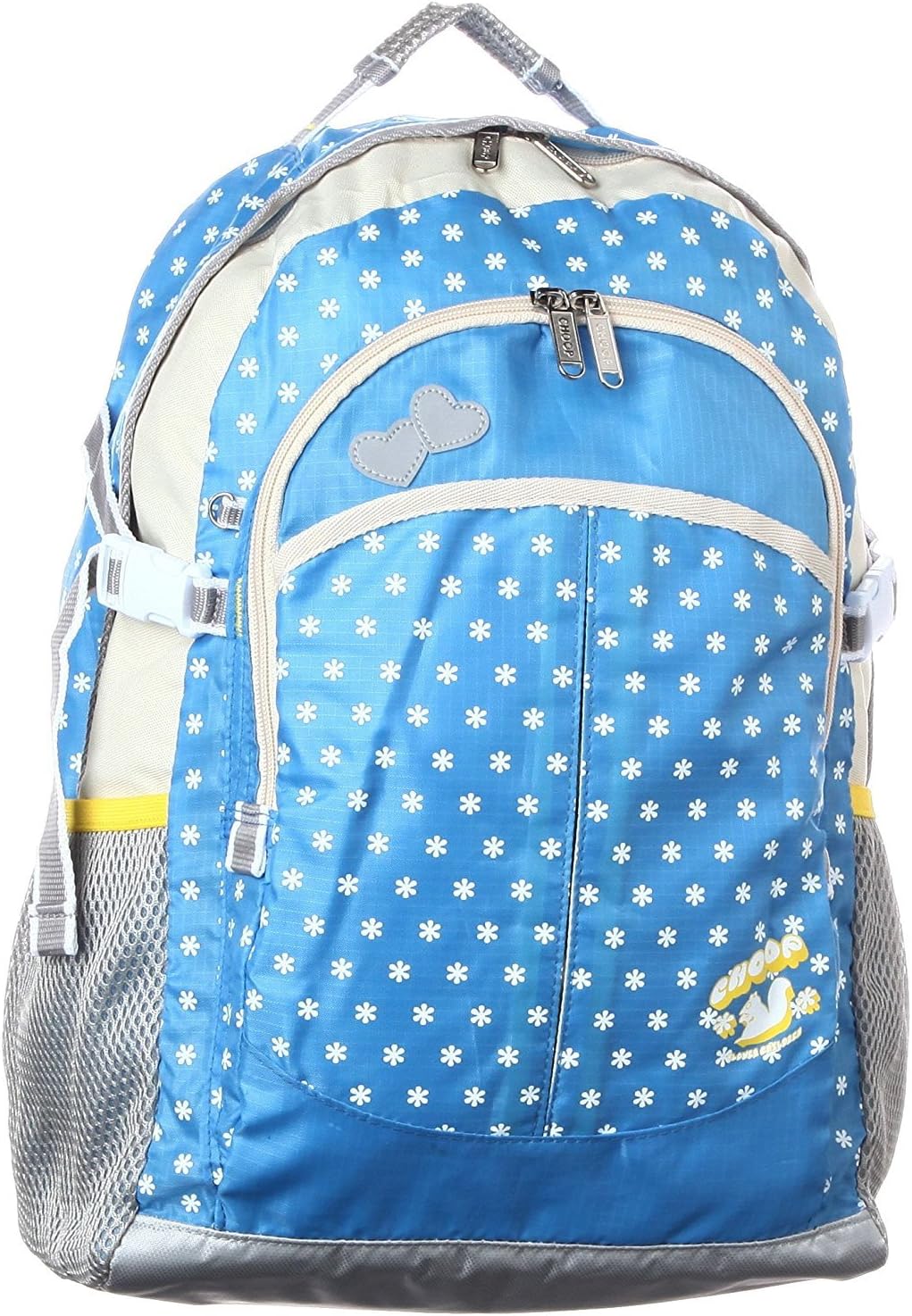 Amazon | リュック キッズ CHOOP 2602 シュープ フラワードットハート柄 ドット柄 女の子用 かわいい リュックサック 15リットル デイパック Dバック 女の子 幼稚園から ...