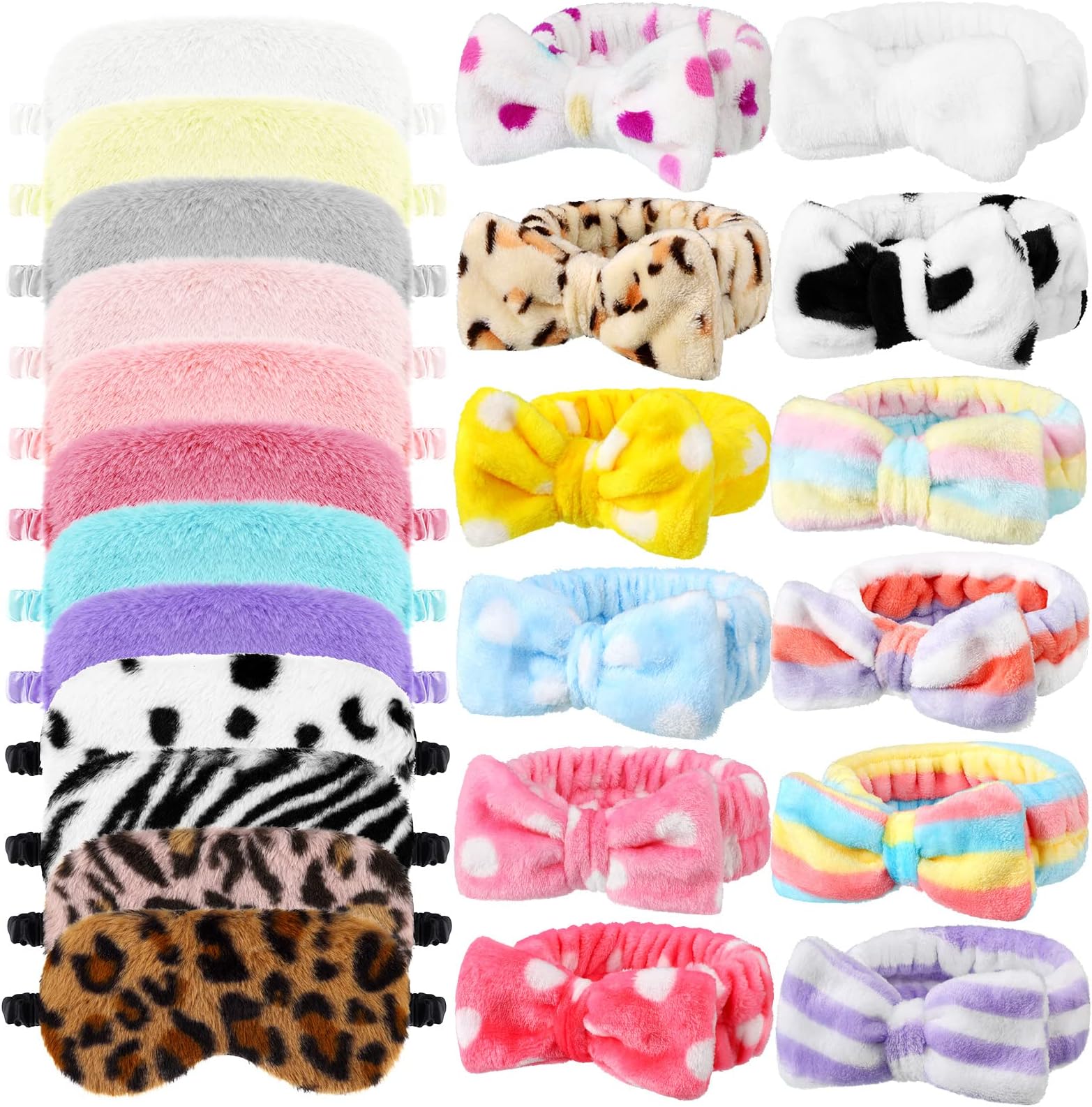 Amazon.com : Lnrueg 48Pcs SPA Kit-12Pcs Spa Headband Bow + 24 Wrist ...