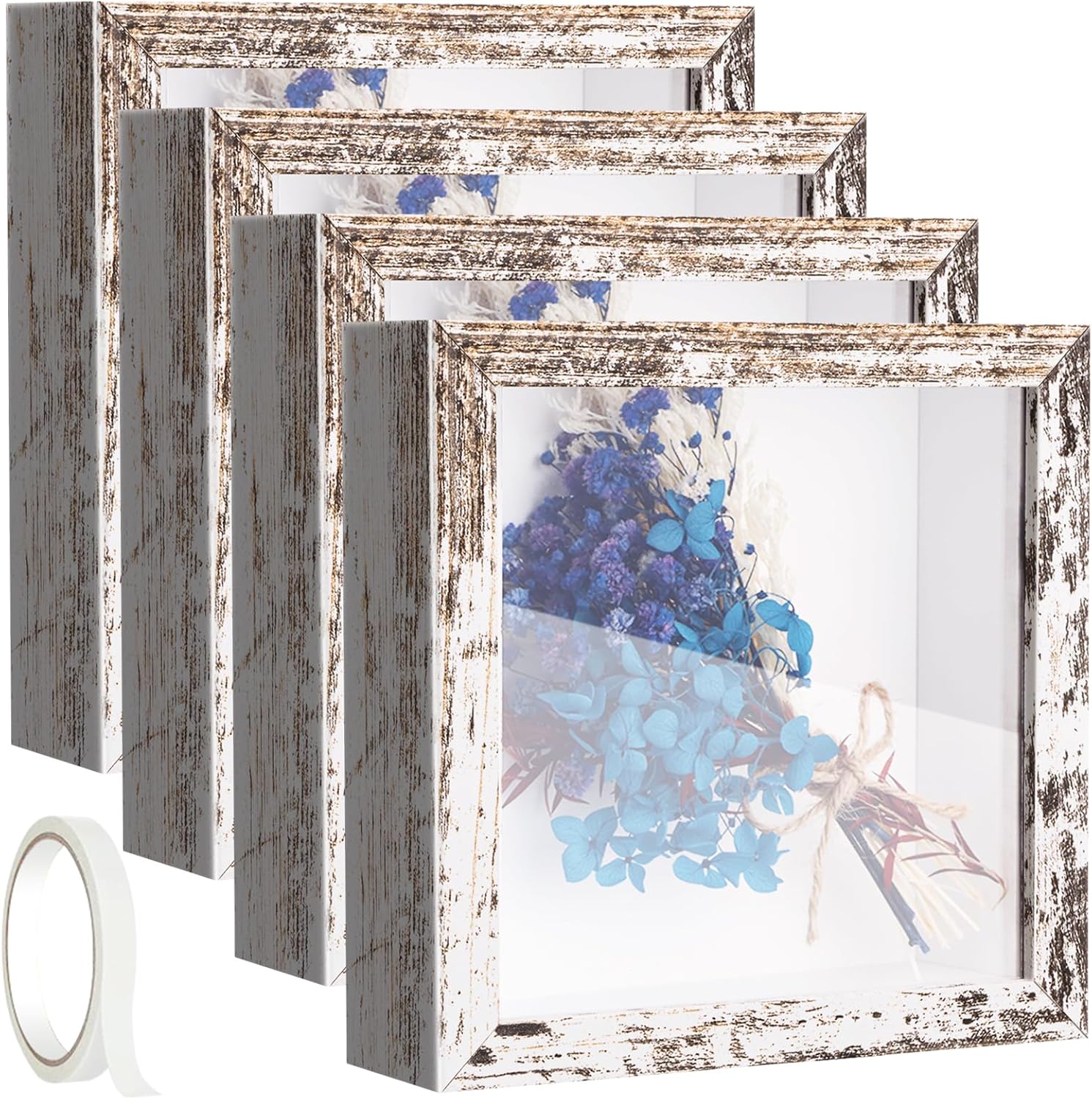 Amazon.com - 4 Pack 5 x 5 Shadow Box Frame Shadow Boxes Display Cases ...