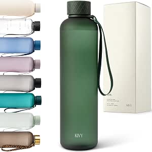 Amazon.com: KIVY Slim Water Bottle 32oz [Lightweight & Shatterproof ...
