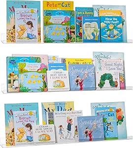 Amazon.com: HBlife 36 Inches Invisible Wall Floating Bookshelf for Kids ...