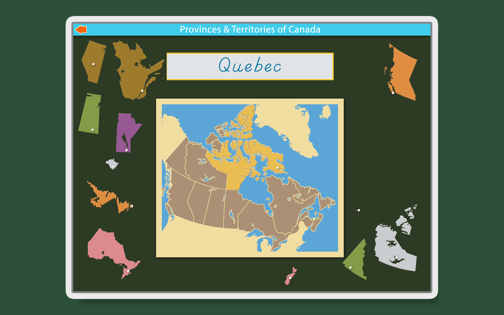 Provinces and Territories of Canada - Montessori Geography - App on ...