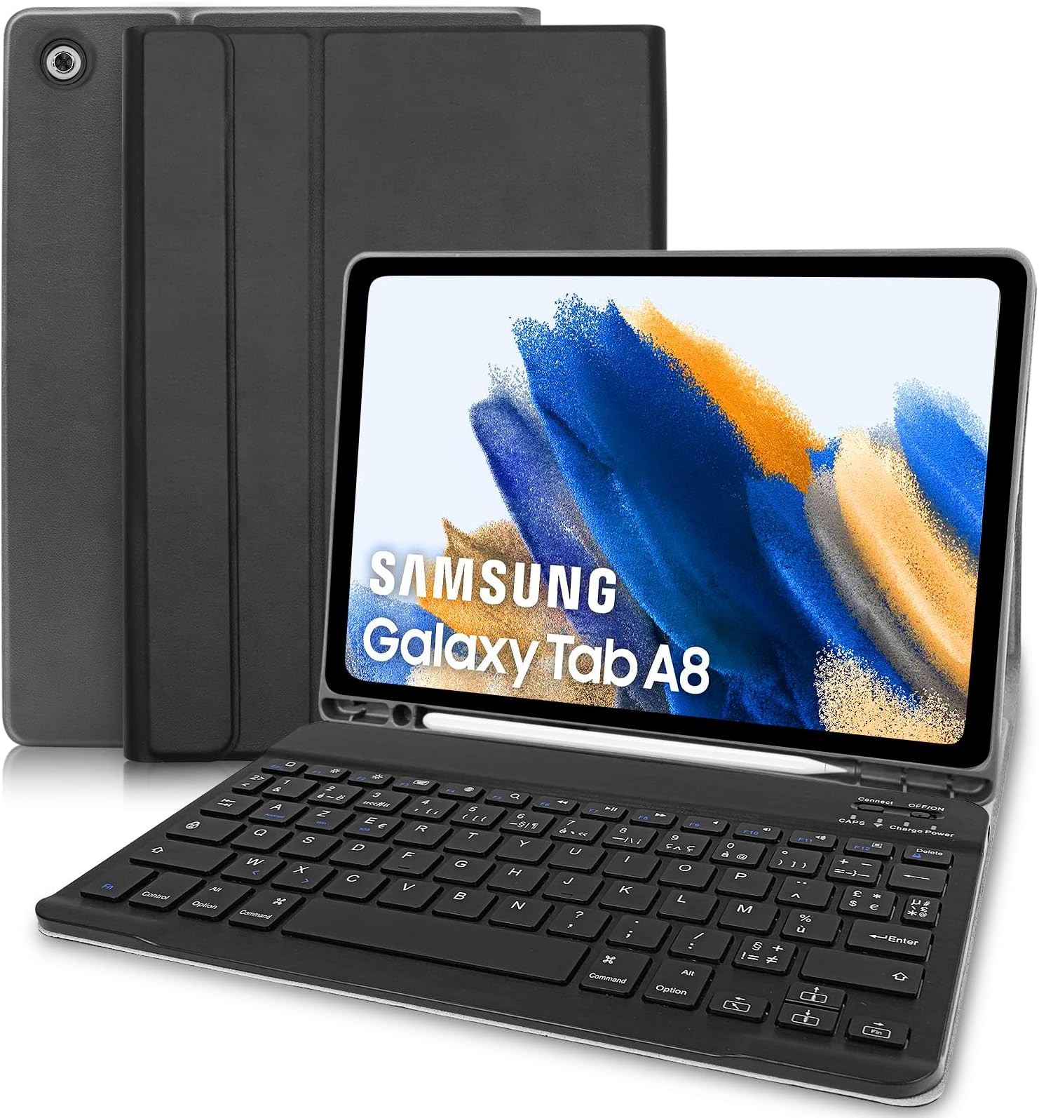 Yeegnar Clavier Tablette Samsung A8, Étui Clavier AZERTY pour Samsung ...