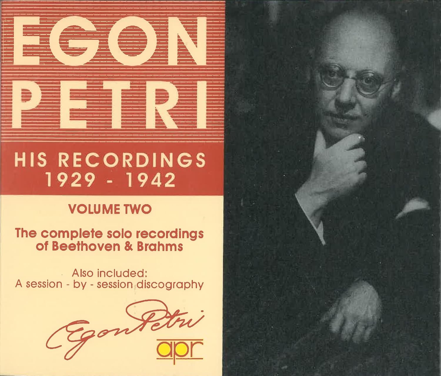 Egon Petri: His Recordings 1929-1942, Vol. 2: Egon Petri, Beethoven ...