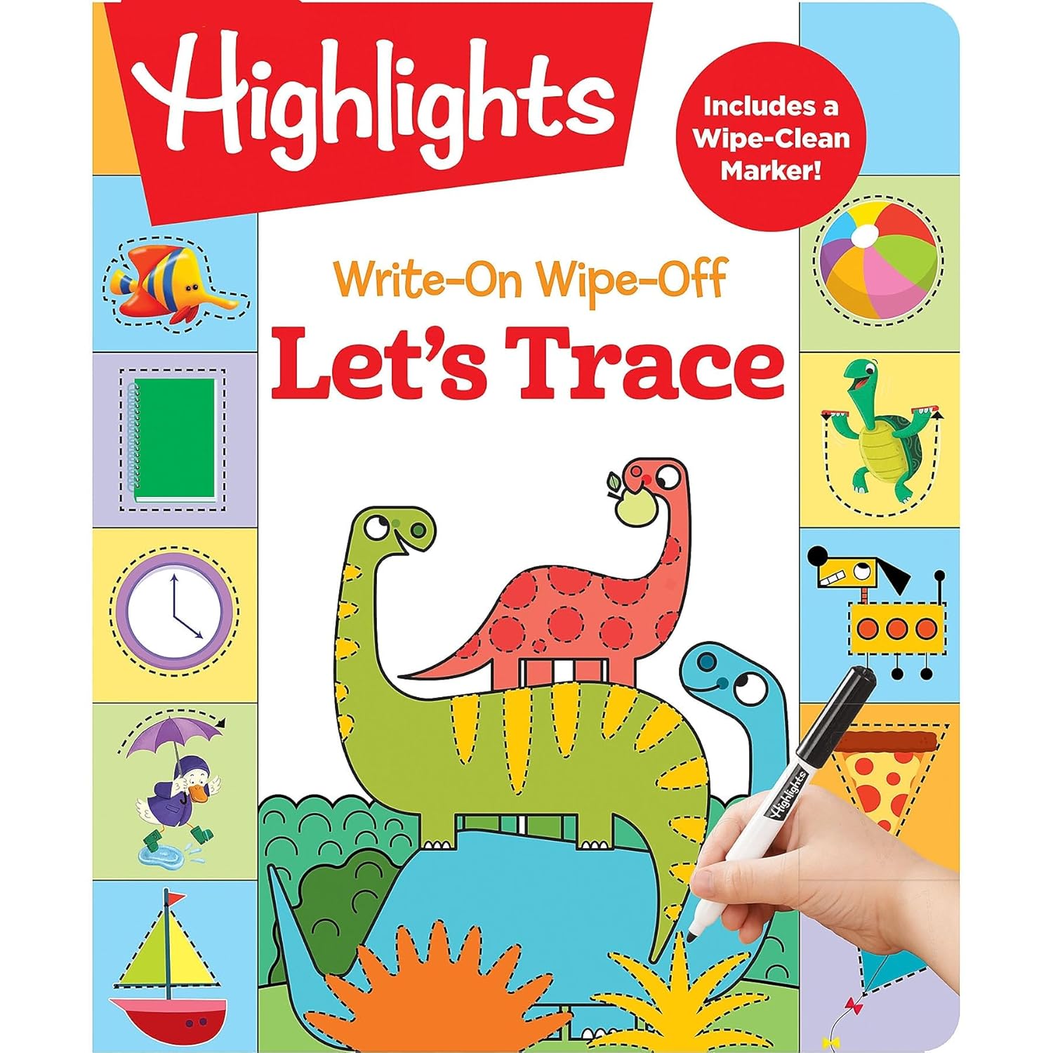Write-On Wipe-Off Let's Trace: Dry Erase Letter Tracing Workbook for ...