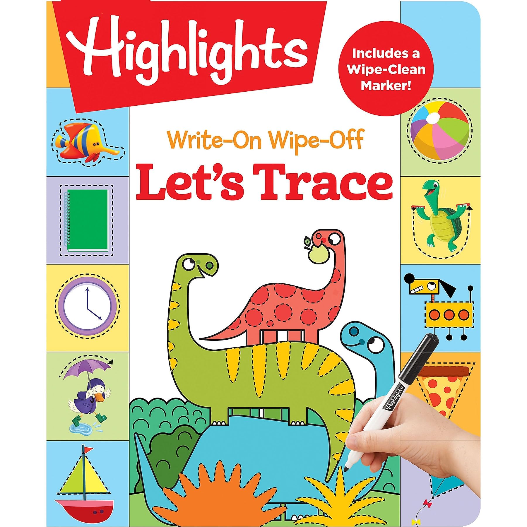 Write-On Wipe-Off Let's Trace: Dry Erase Letter Tracing Workbook for ...