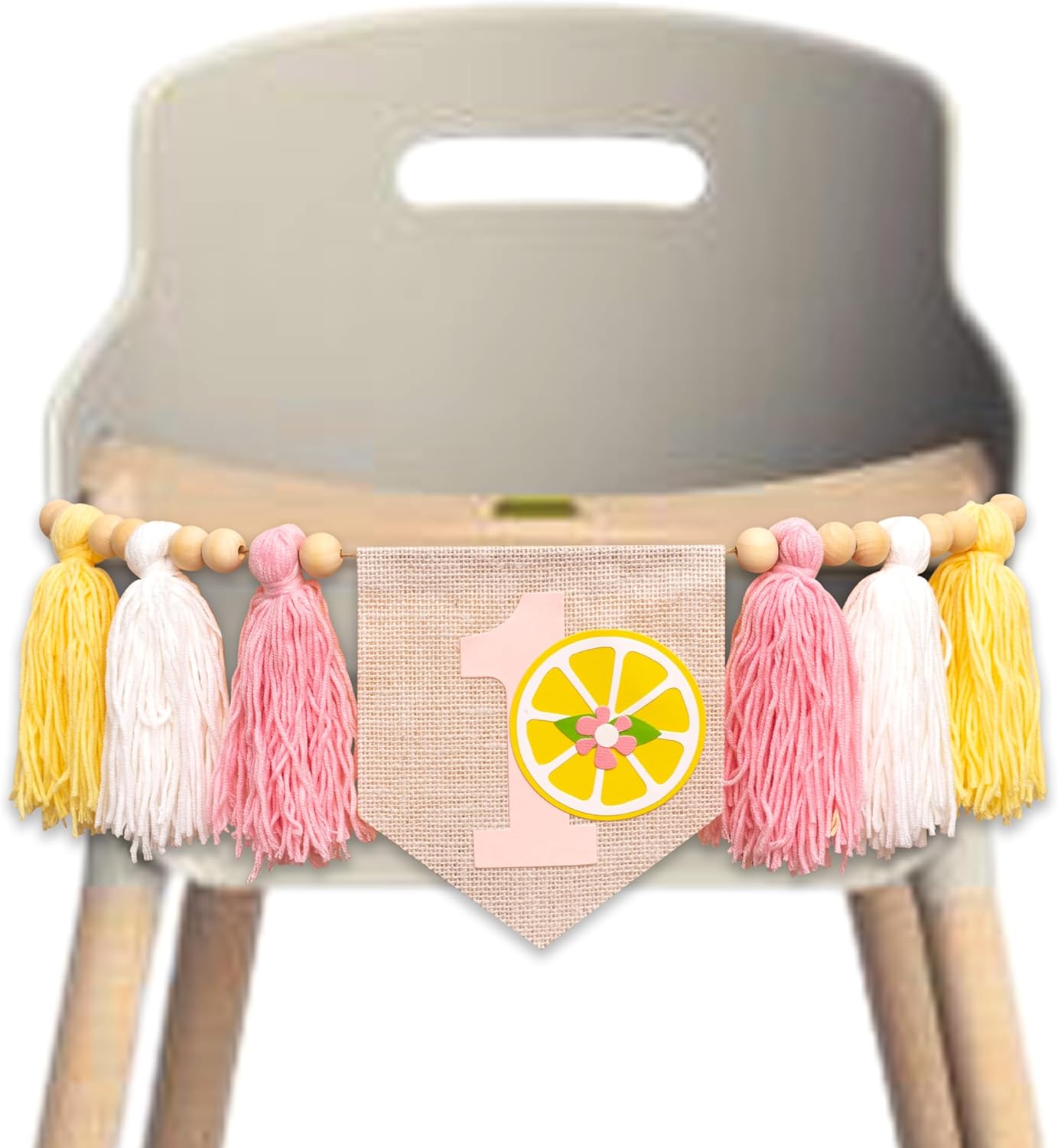 Amazon.com: ZAIBIANHAO Lemon First Birthday High Chair Banner ...