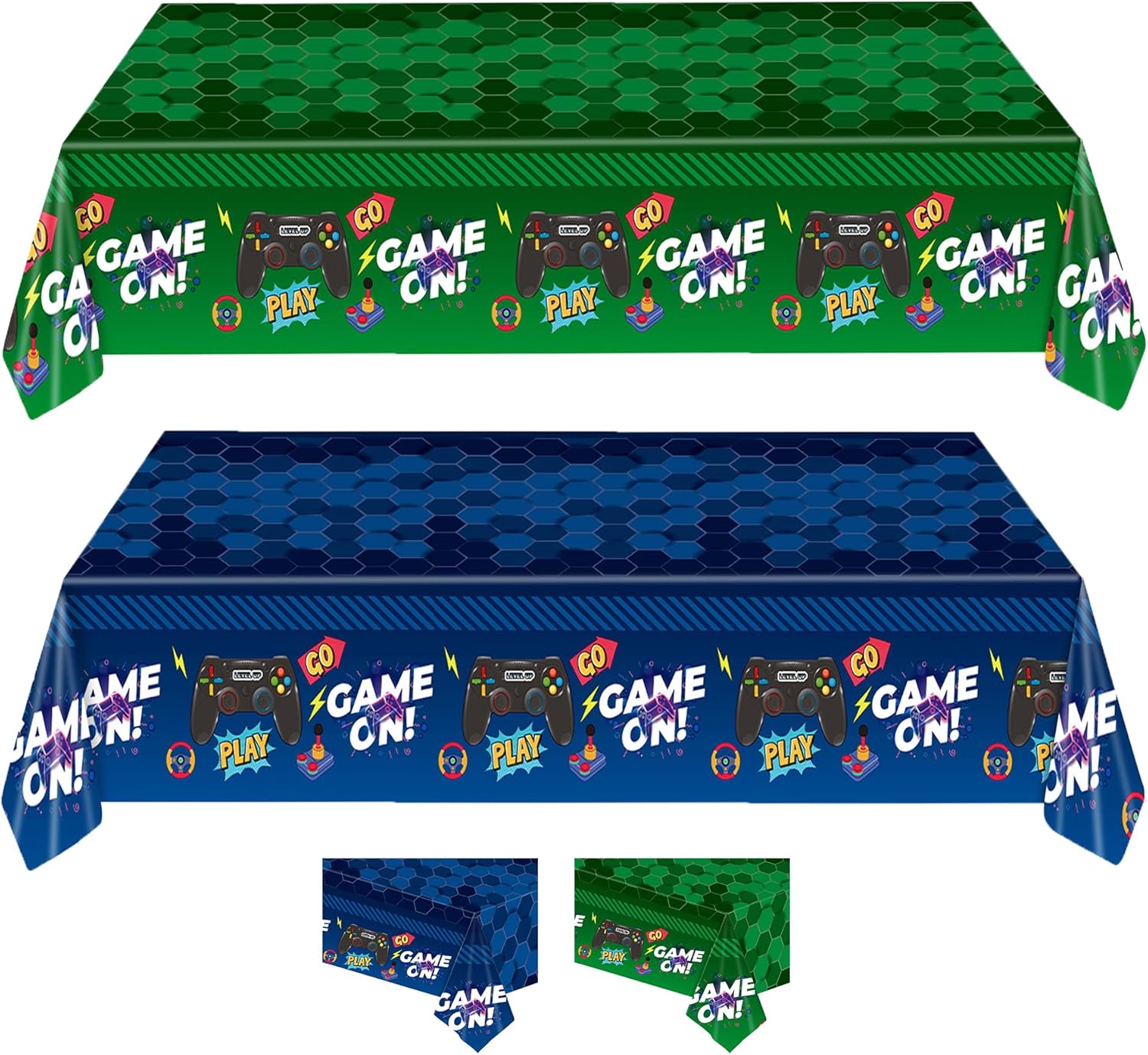 Amazon.com: yinupet 2 Pack Video Game Tablecloth Birthday Decorations ...