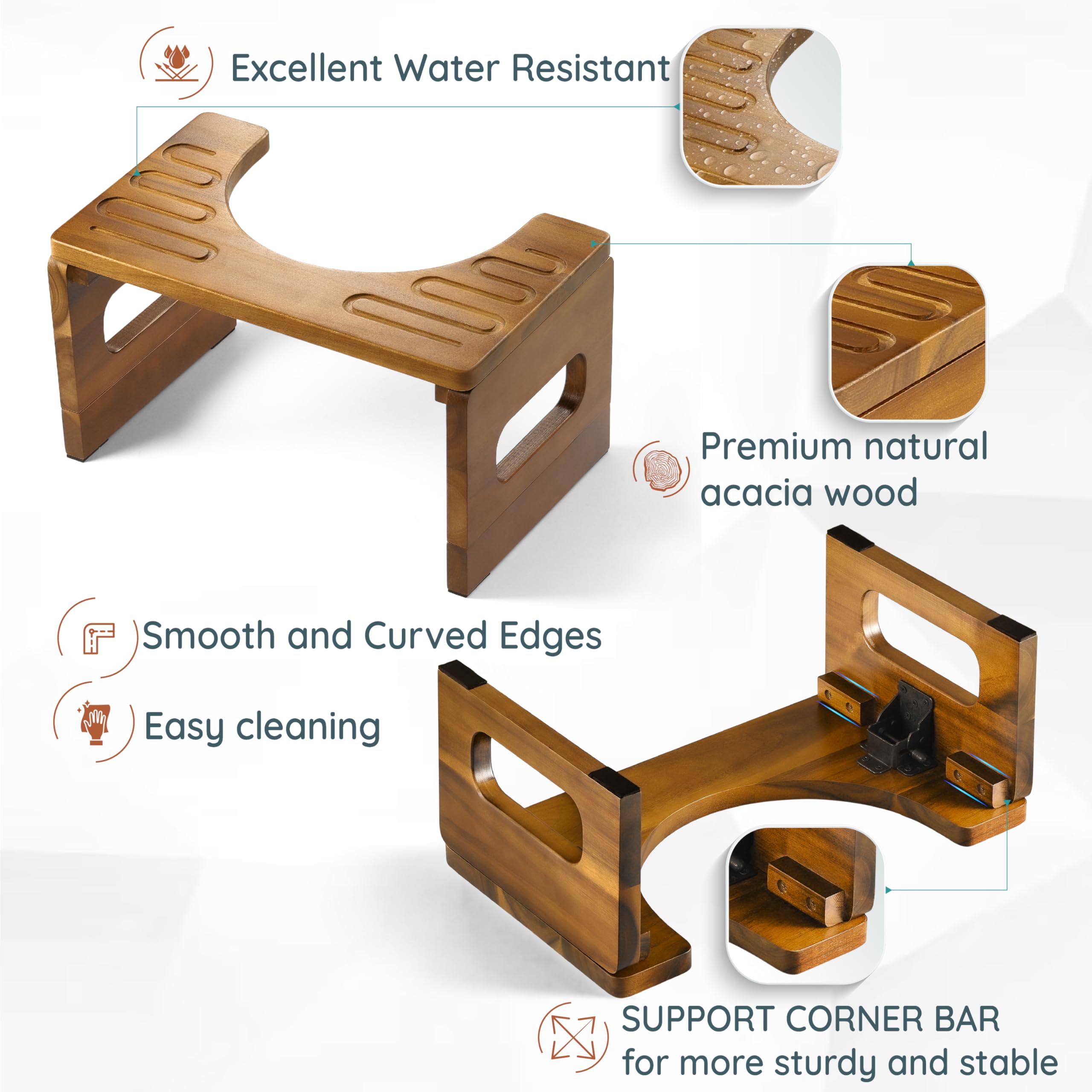 Snapklik.com : BLUEWEST Foldable Toilet Stool, 7 And 9 Adjustable ...