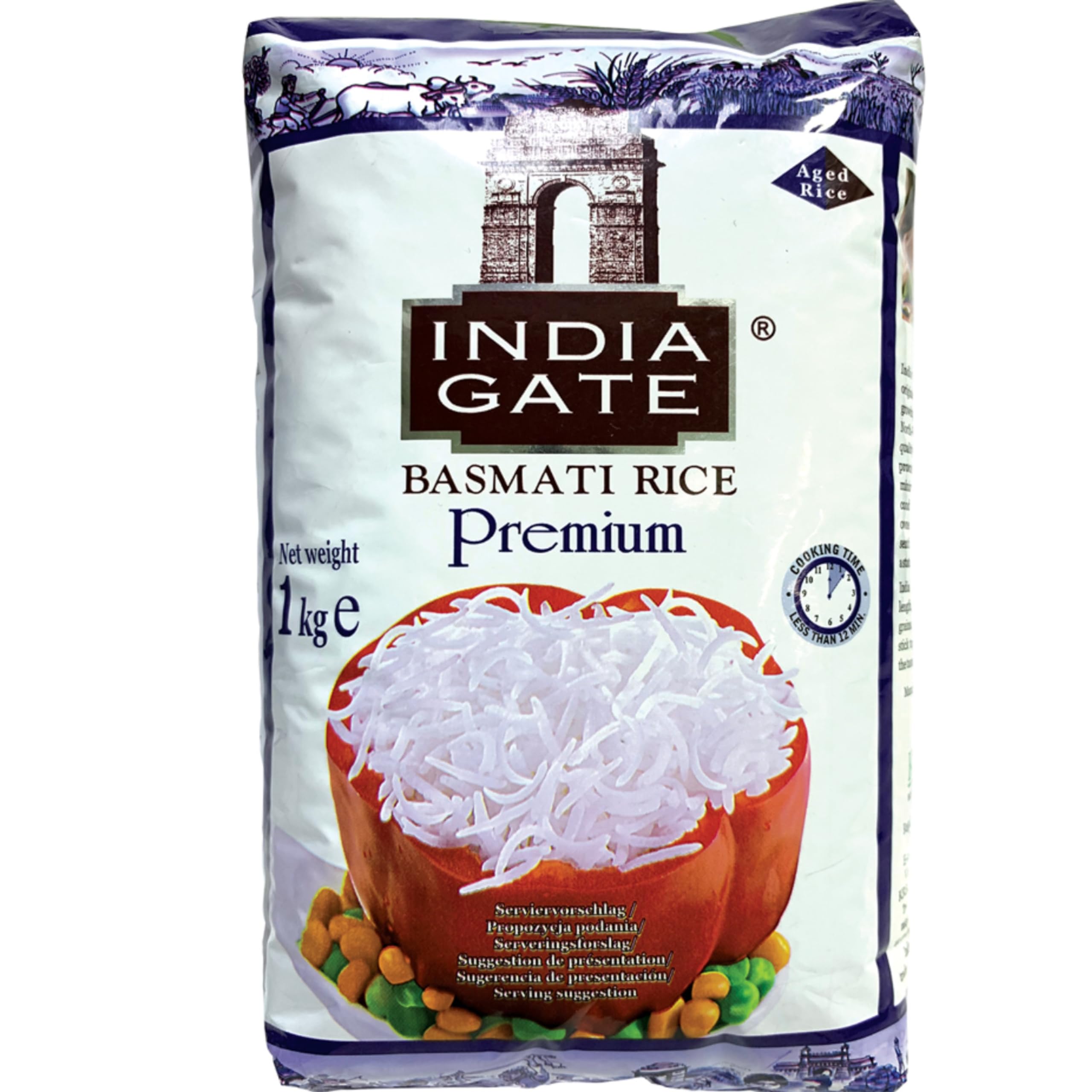 INDIA GATE Premium Basmati Reis – Feiner, aromatischer Langkornreis aus ...