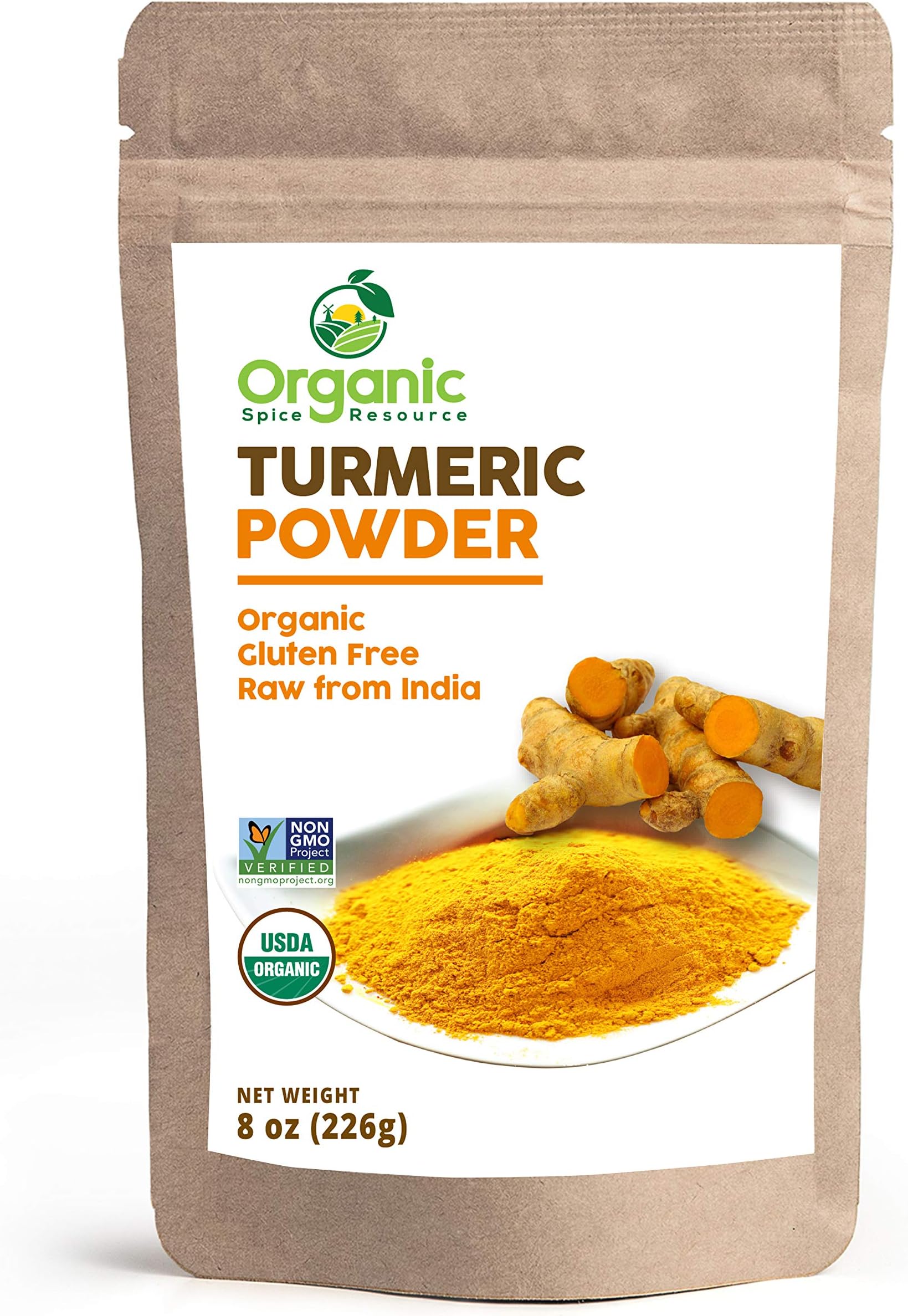 Amazon.com : Organic Spice Resource Turmeric Root Powder, 8 oz (226 g ...