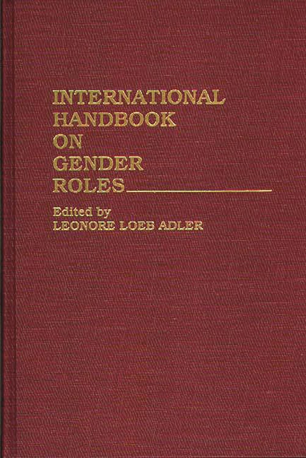 Amazon.com: International Handbook on Gender Roles: 9780313283369 ...