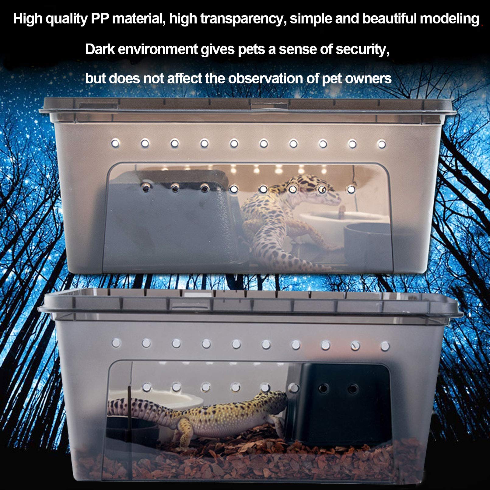 kathson Reptile Snake Feeding Box Breeding Hatching Container Lizard ...